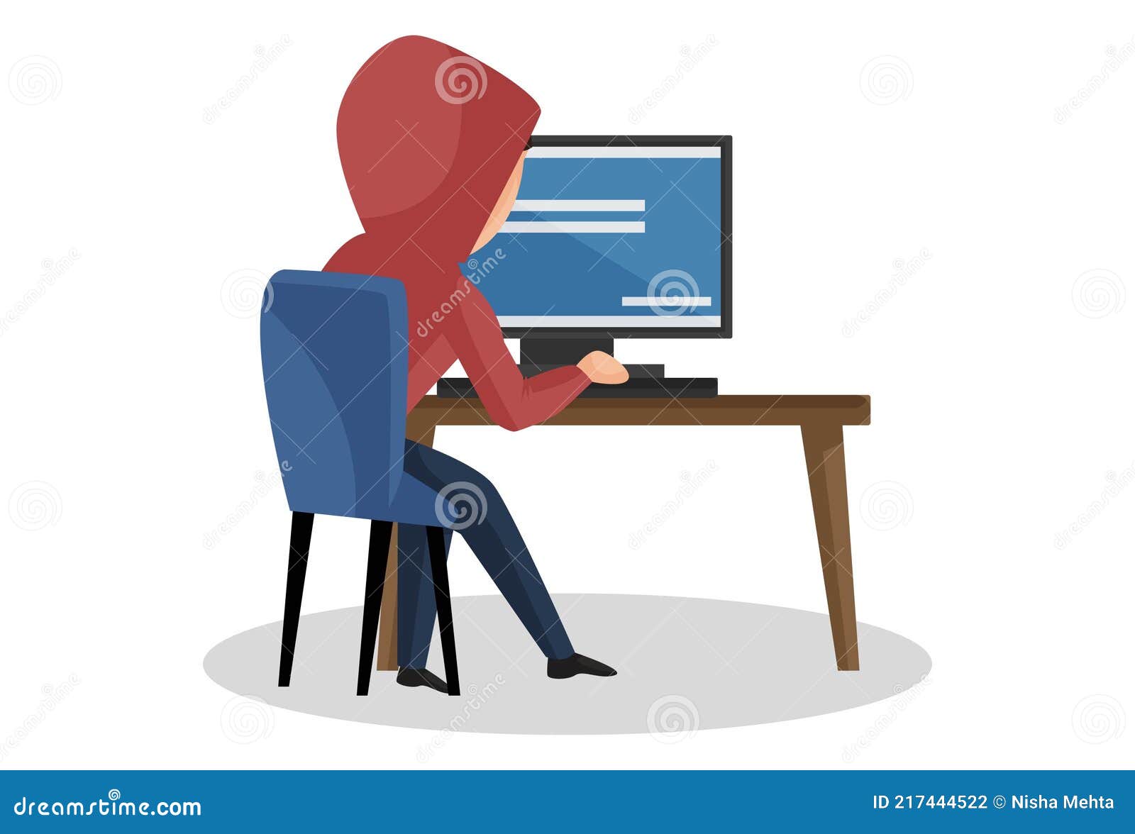 Boy Graphic Designer Vector Illustration Stock Vector - Illustration of ...