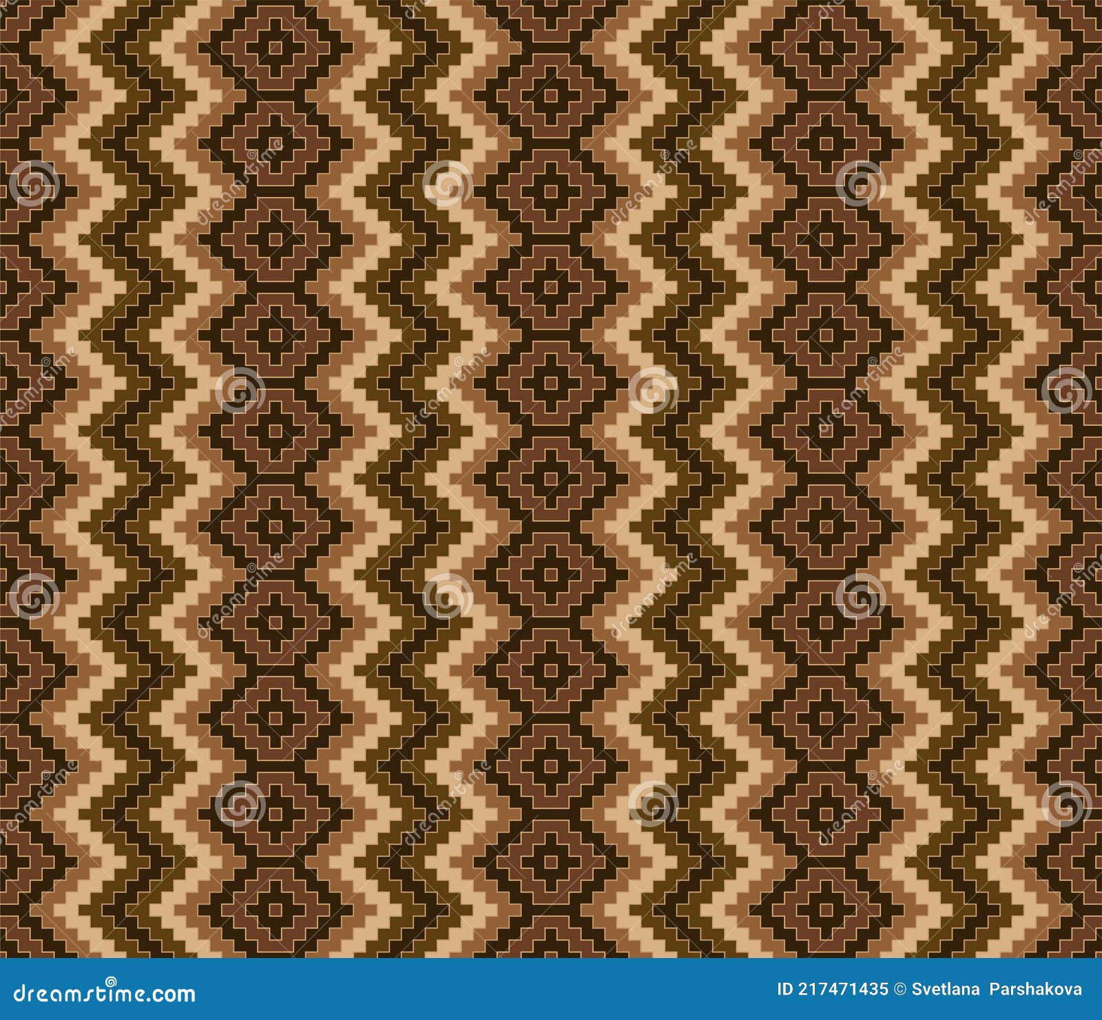 Ethnic Geometric Seamless Pattern. Stock Vector - Illustration of ...