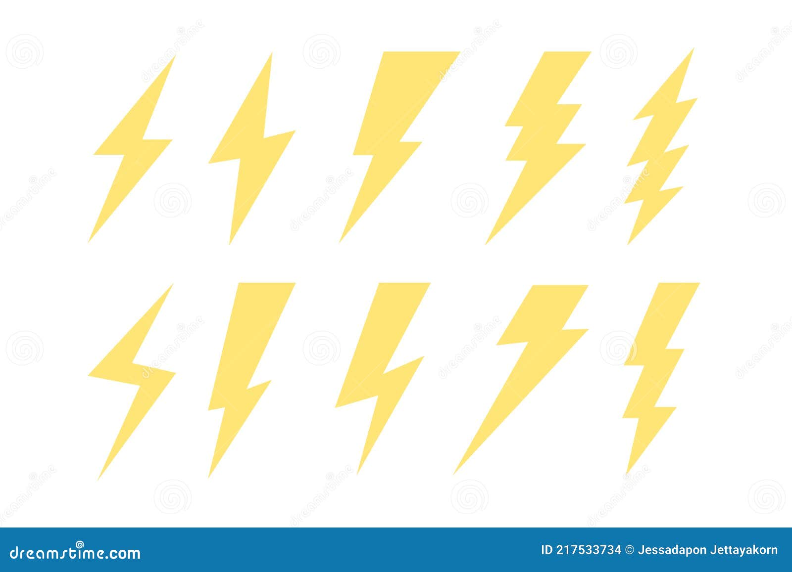 Set Lightning Bolt Icons. Eps10 Stock Vector - Illustration of ...