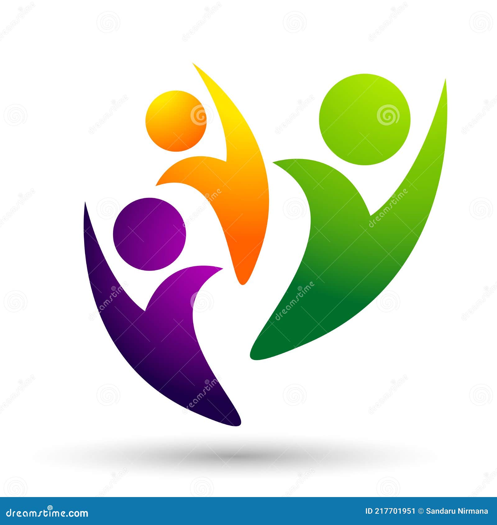 Abstract People Union Celebration Logo on Corporate Invested Business ...