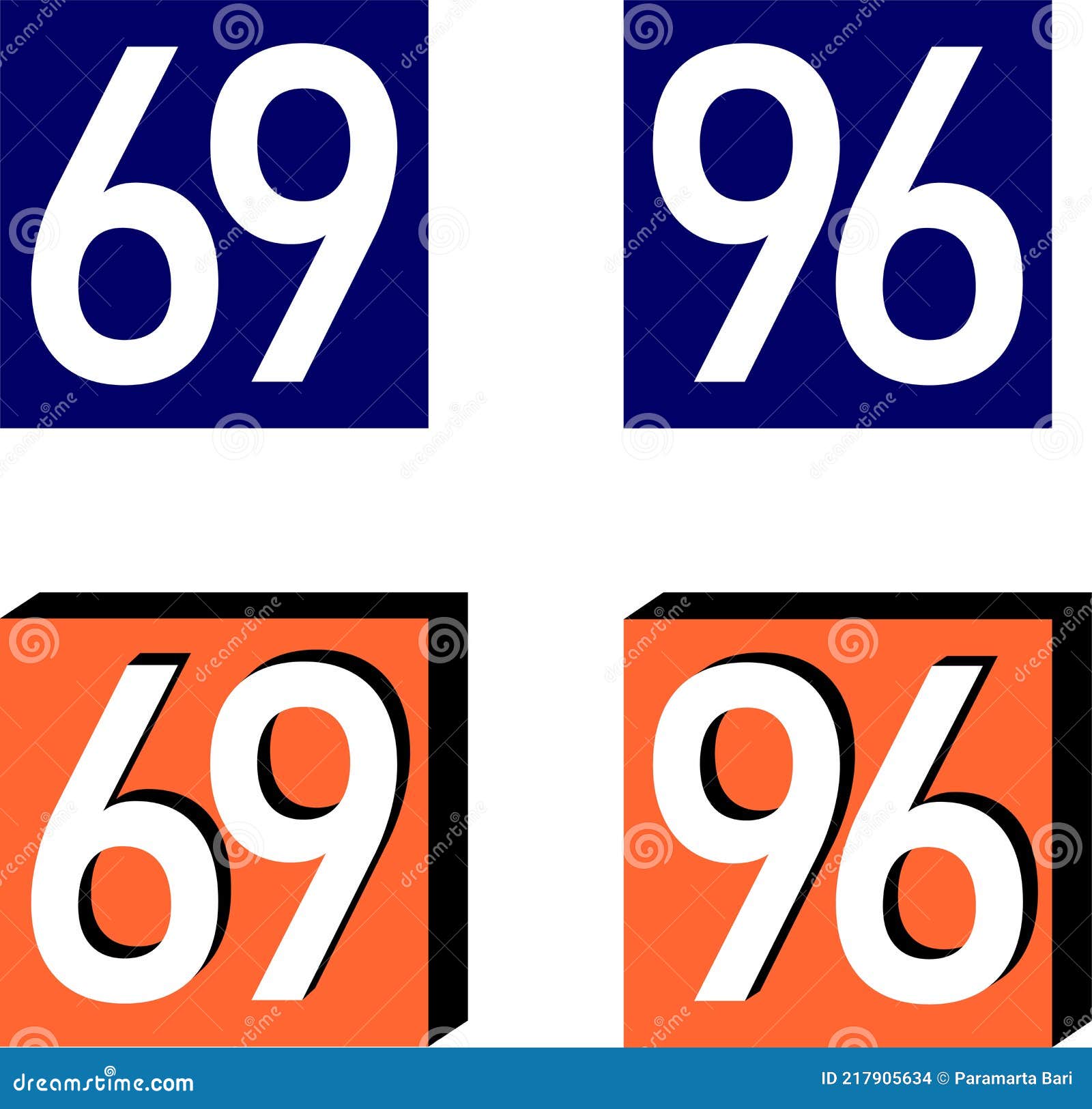 Logo 69 or 96 stock vector. Illustration of celebrate - 217905634