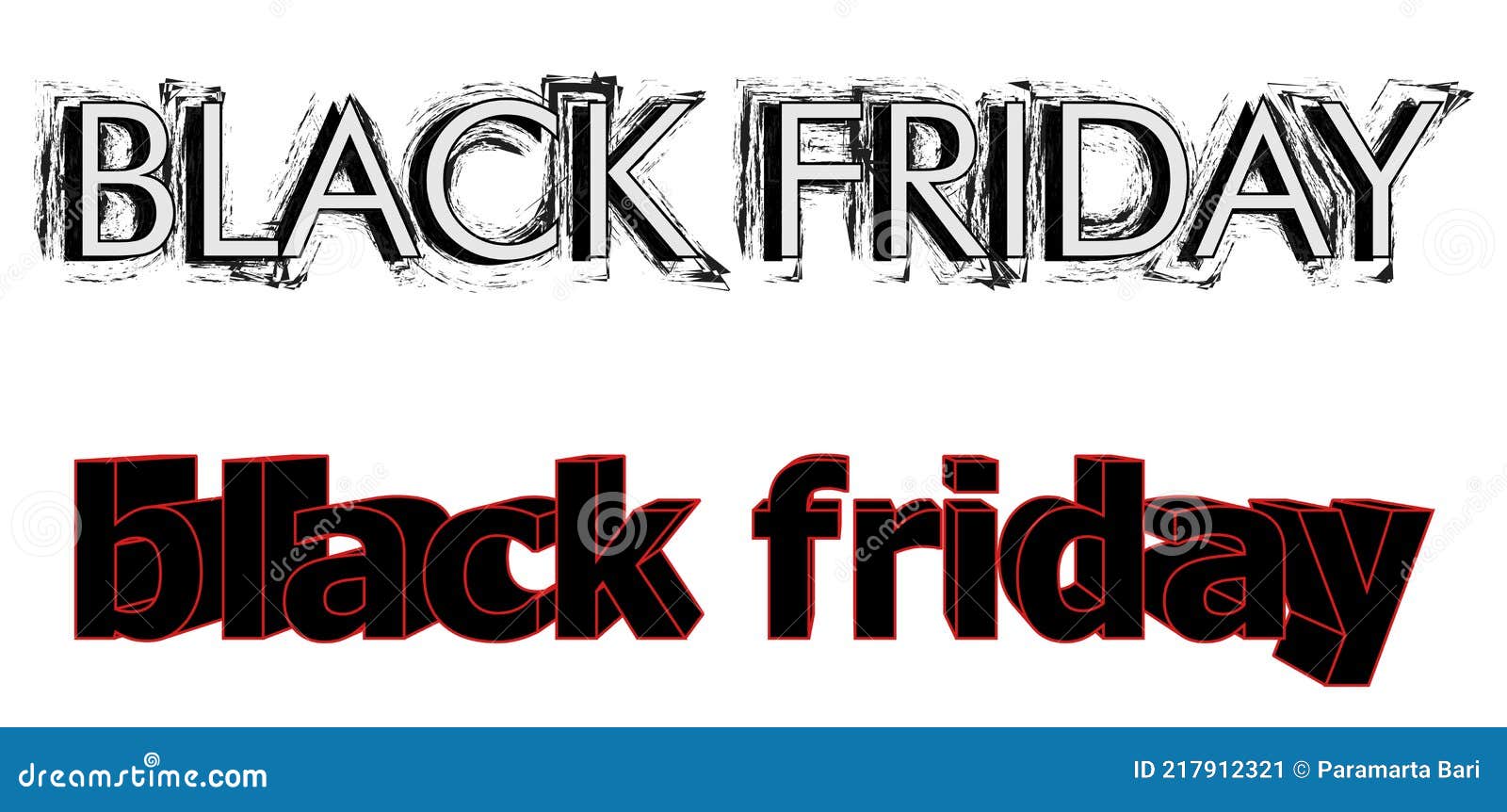 Black Friday Letters with Gothic and 3D Embossed Fonts Stock Vector ...