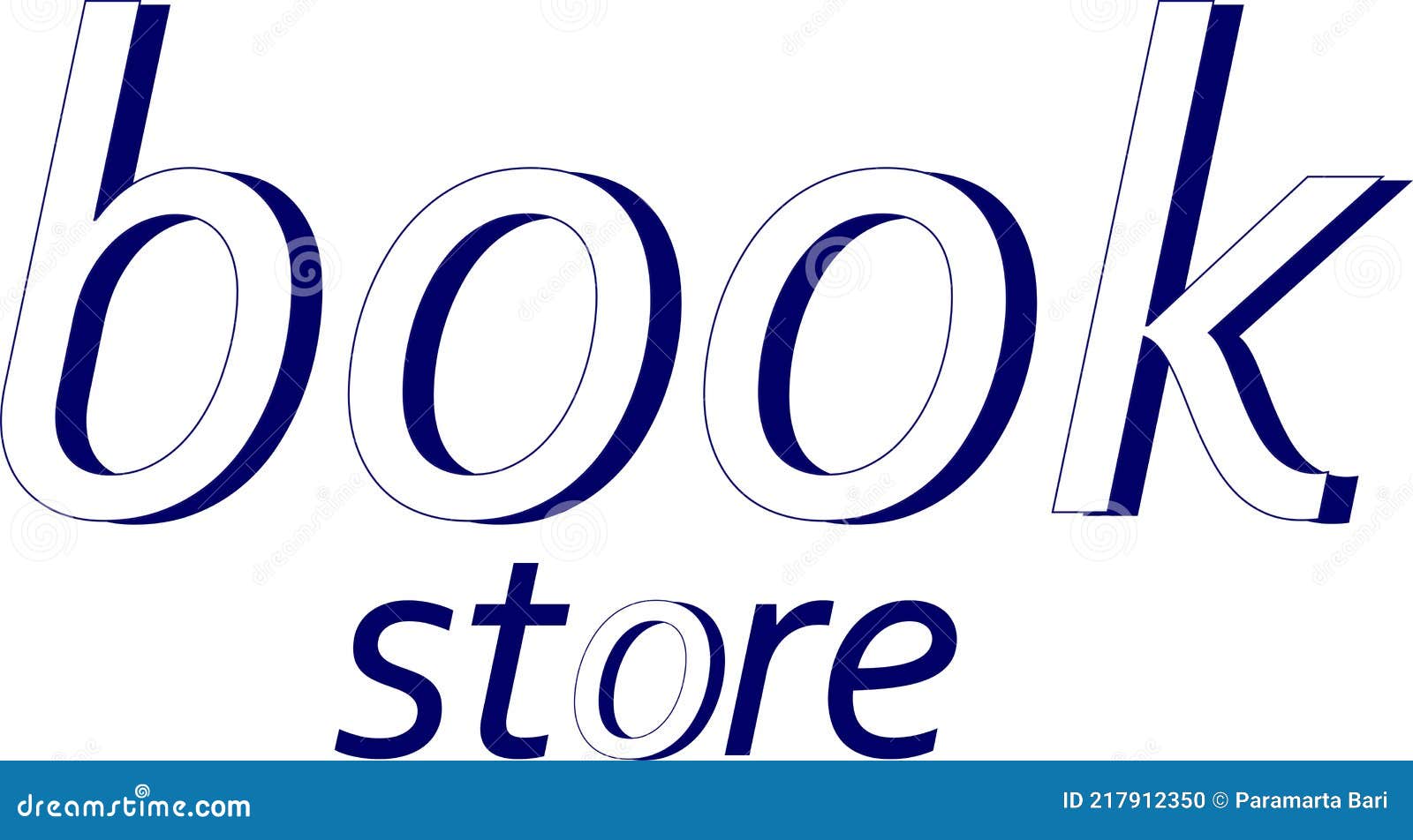 Book Store Sign System with 3d Embossed Design Stock Vector ...