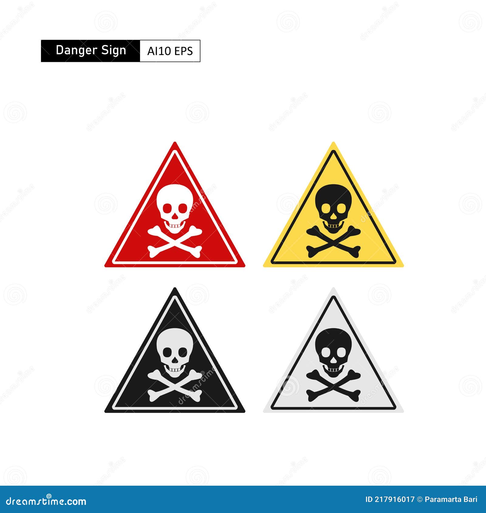 Image of a Skull As a Life-threatening Danger Sign Stock Vector ...