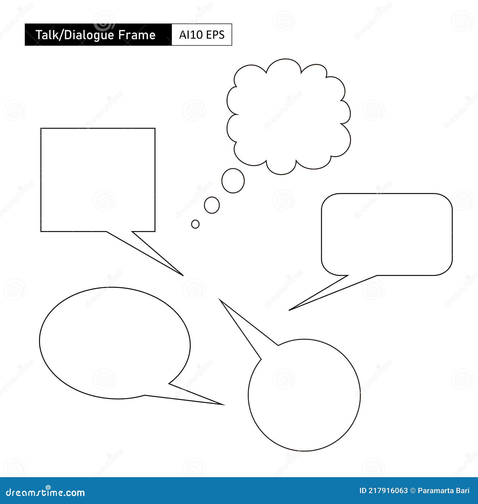 Dialogue Frame Variant, Widely Used As a Dialogue Template Stock Vector ...