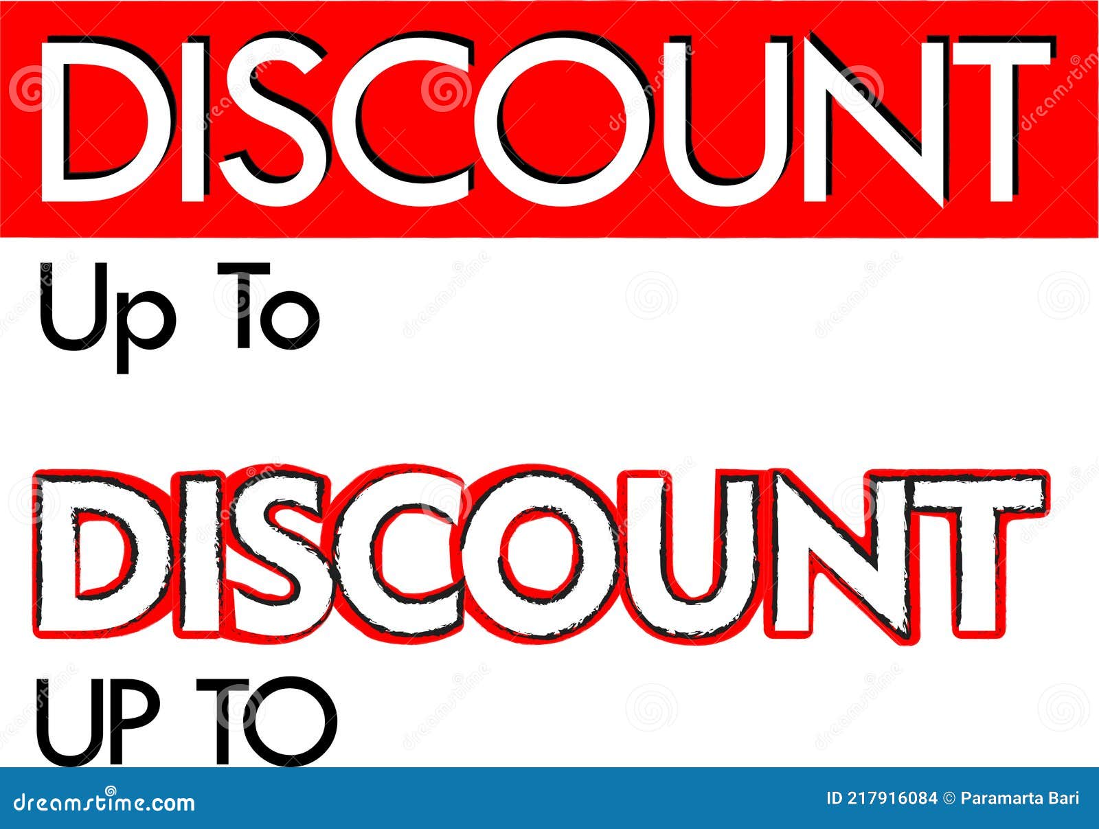The letters Discount Up To stock vector. Illustration of banner - 217916084