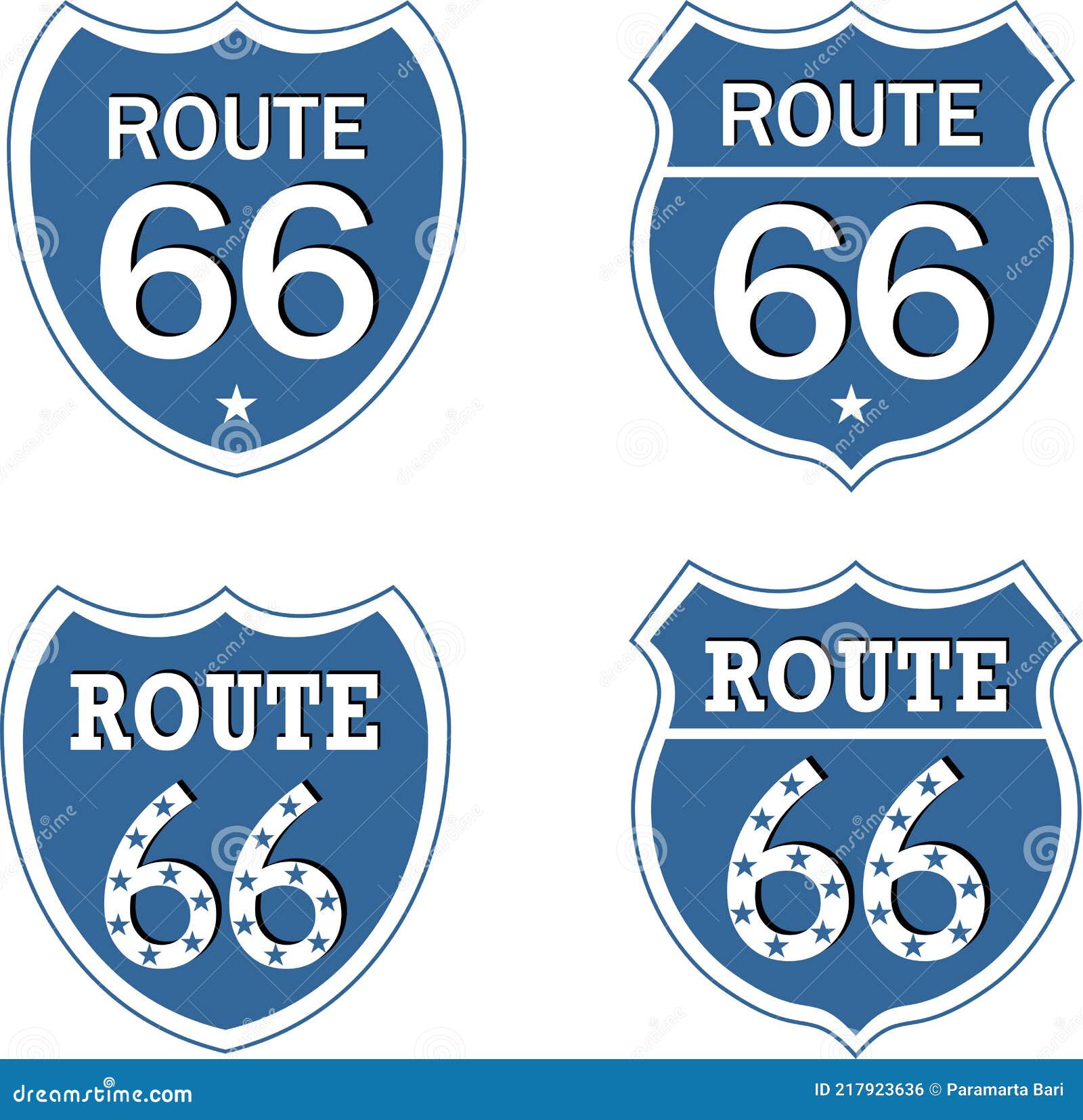 Historic Road Sign Design, Route Sixty Six or Route 66 Stock Vector ...