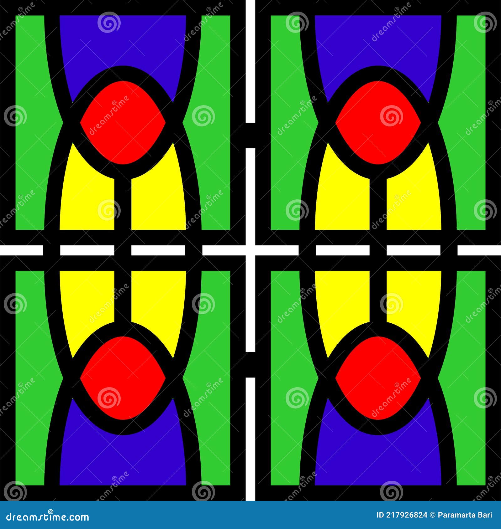 Decorative Vintage Decorative Window Glass Stock Vector - Illustration ...