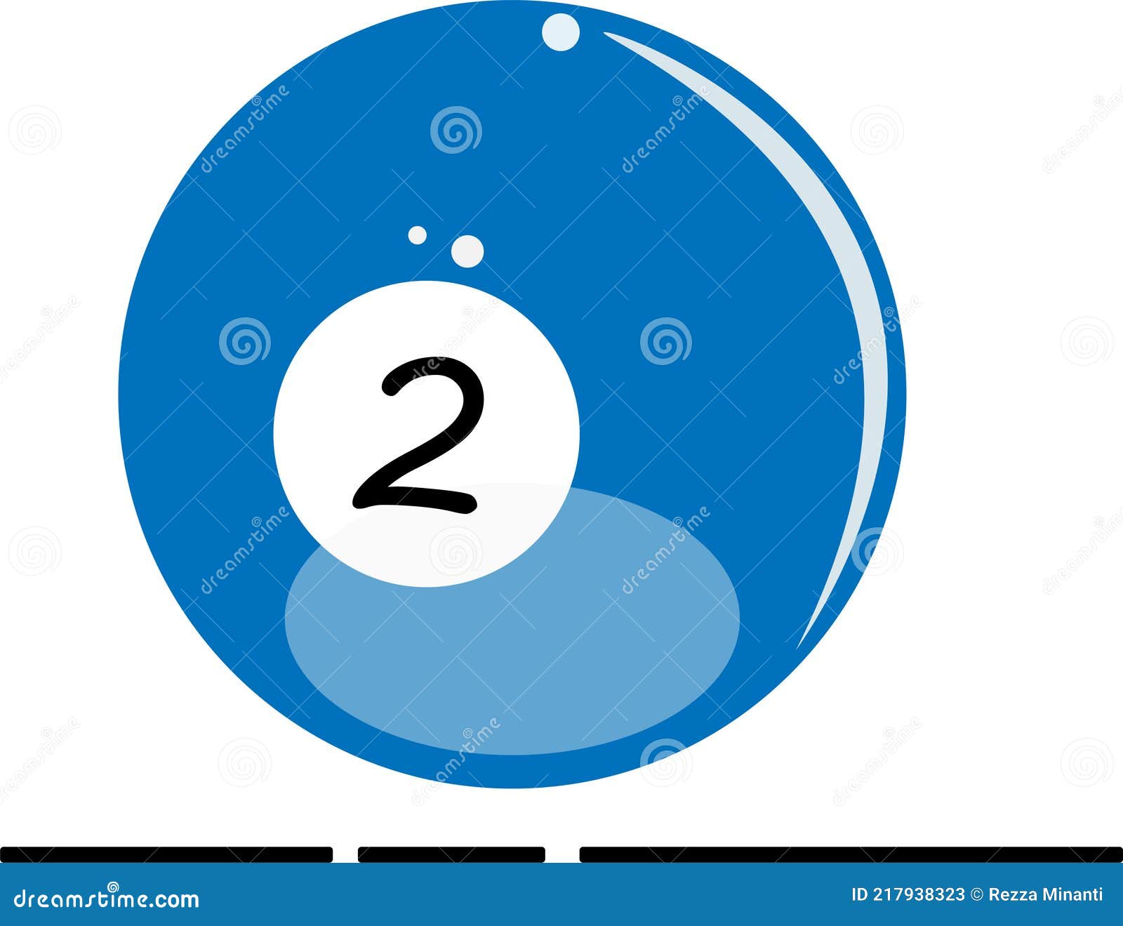 Vectors of the Billiard Balls Number Two Stock Vector - Illustration of ...