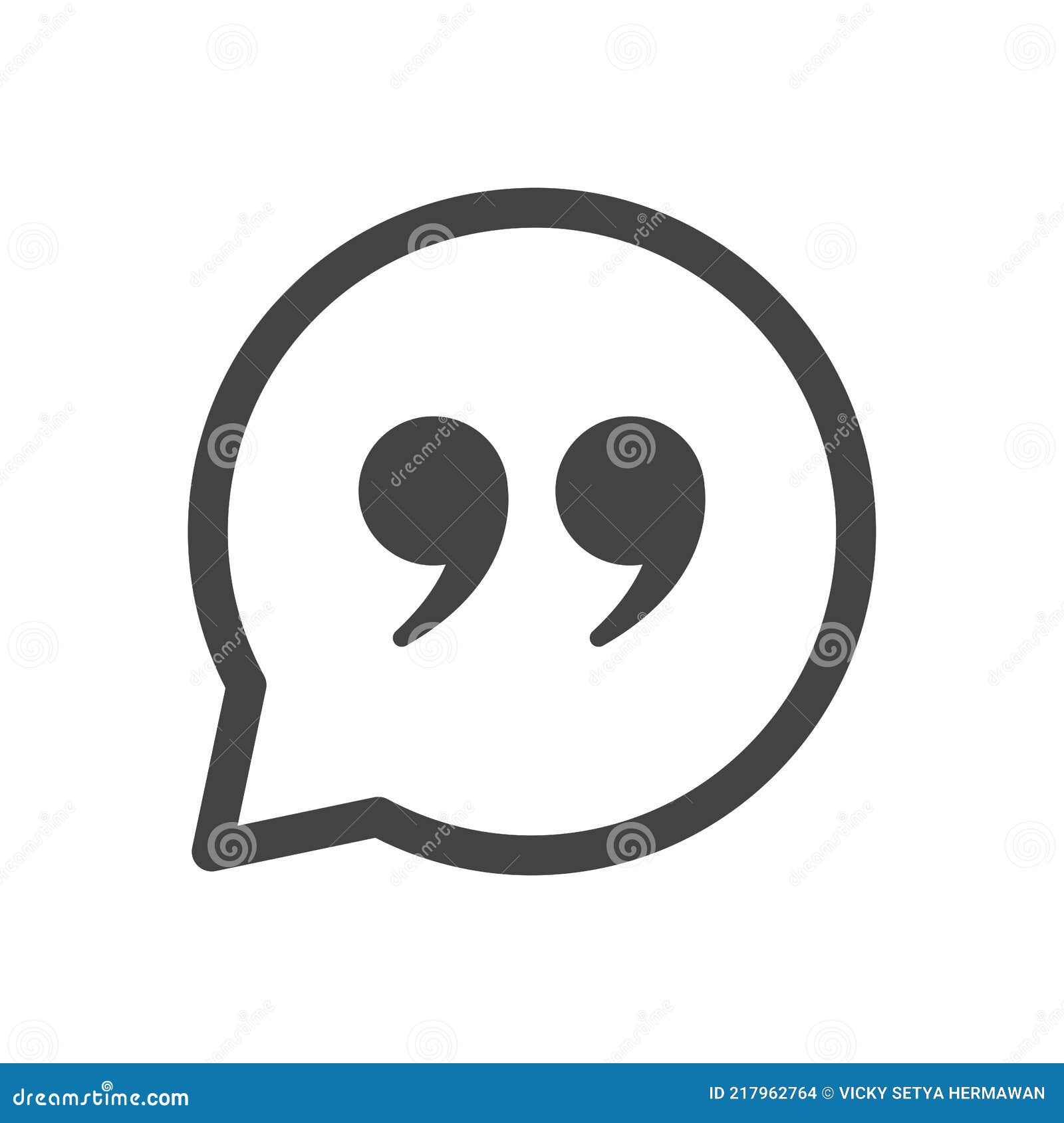 Quote Mark Flat Circle Vector Icon Isolated On Transparent Background ...