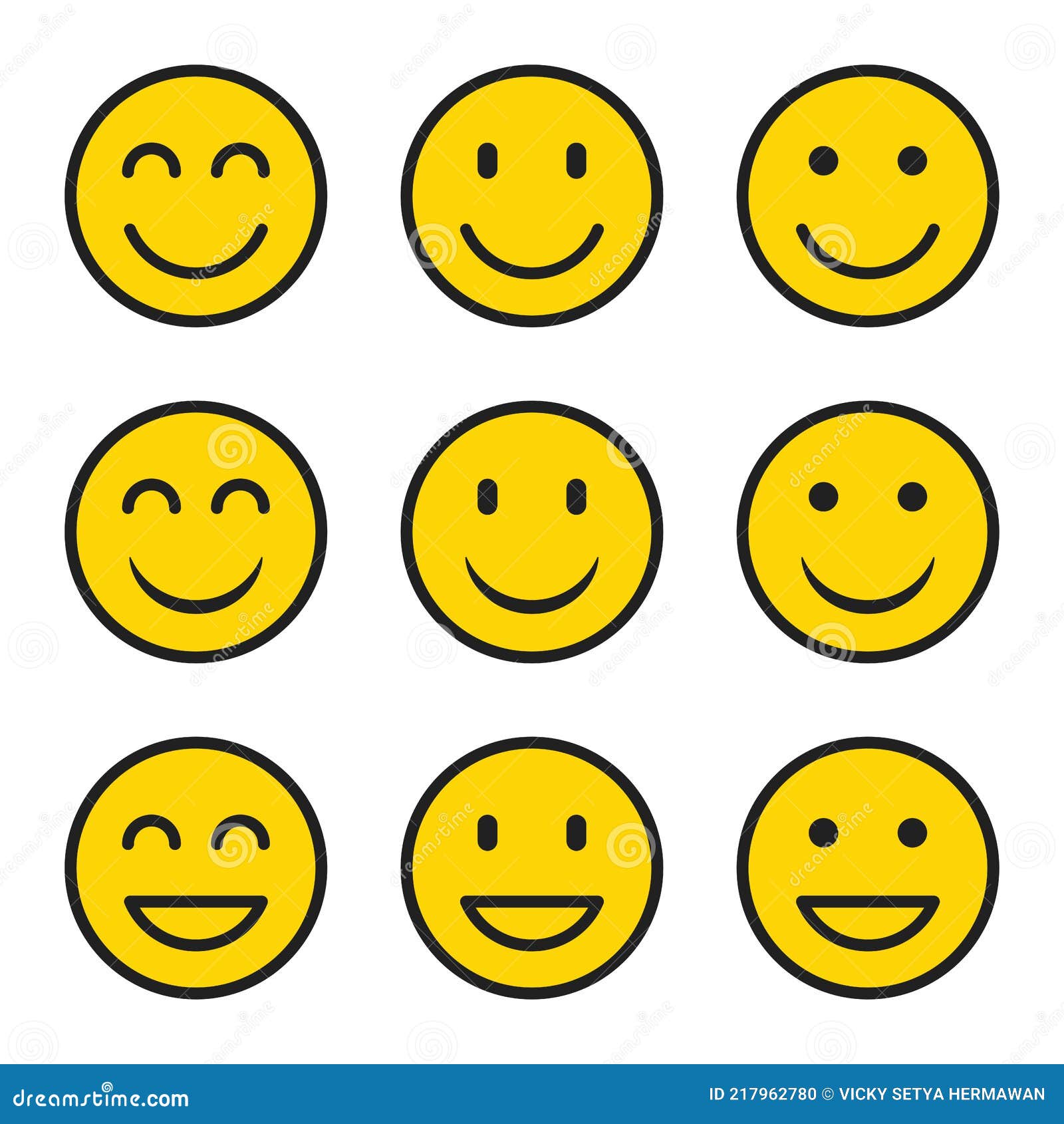 Basic Smilies Symbols Patchwork Of Color Dots Vector Illustration ...