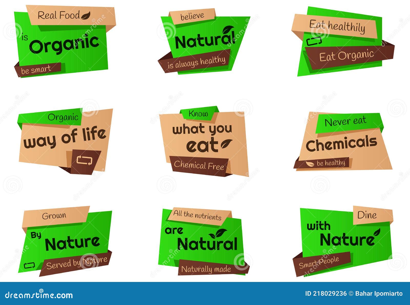 Organic and Healthy Food Badges Vector Collection Can Be Used for Print ...