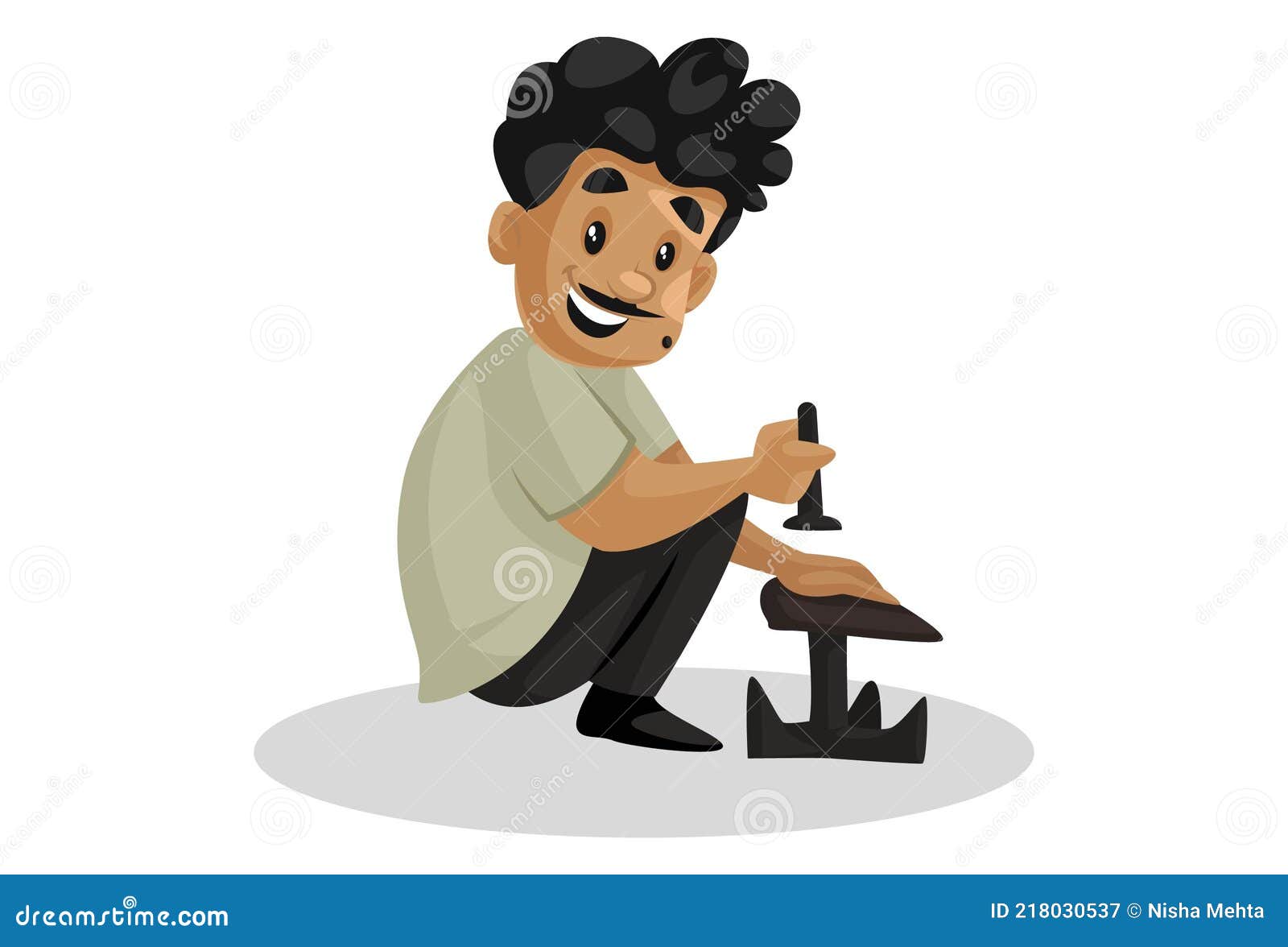 Cobbler Vector Icon On White Background. Flat Vector Cobbler Icon ...