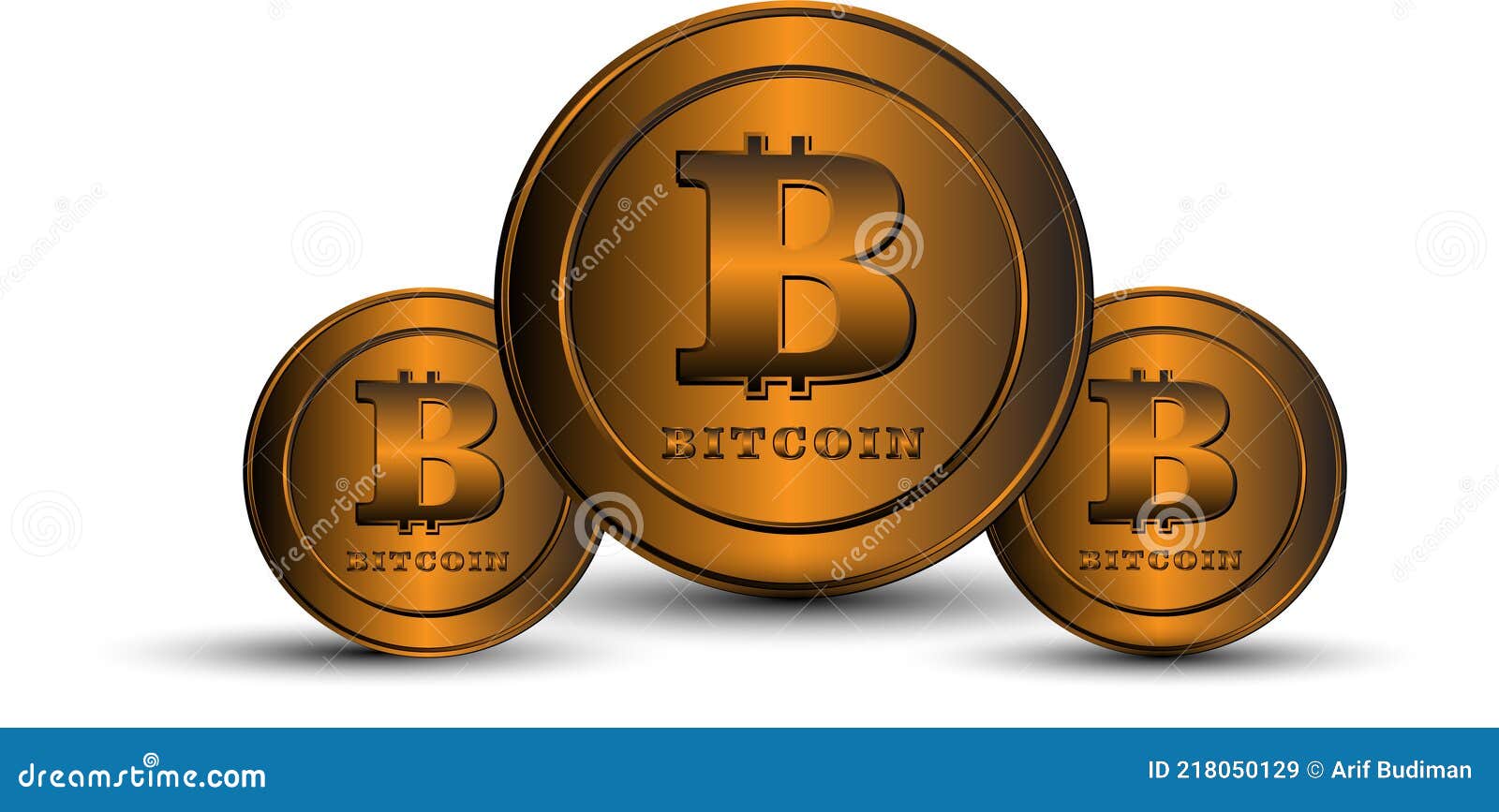 Bitcoin BTC Cryptocurrency Coins. Stock Market Concept Stock Vector ...