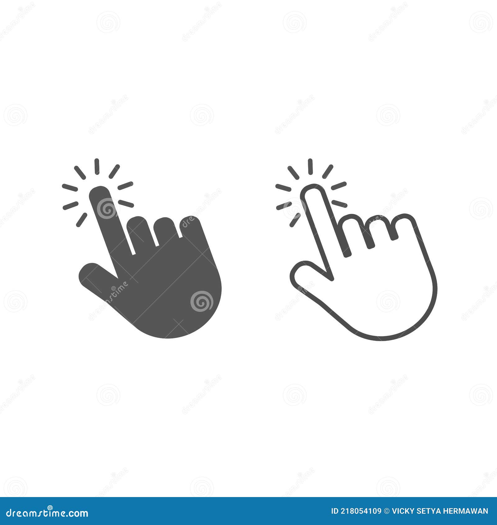 Touch Vector Icons.Hand Cursor Symbol Stock Vector - Illustration of ...