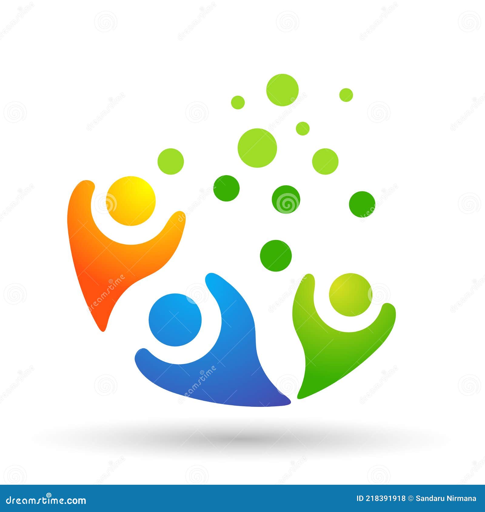 Abstract People Union Celebration Logo on Corporate Invested Business ...