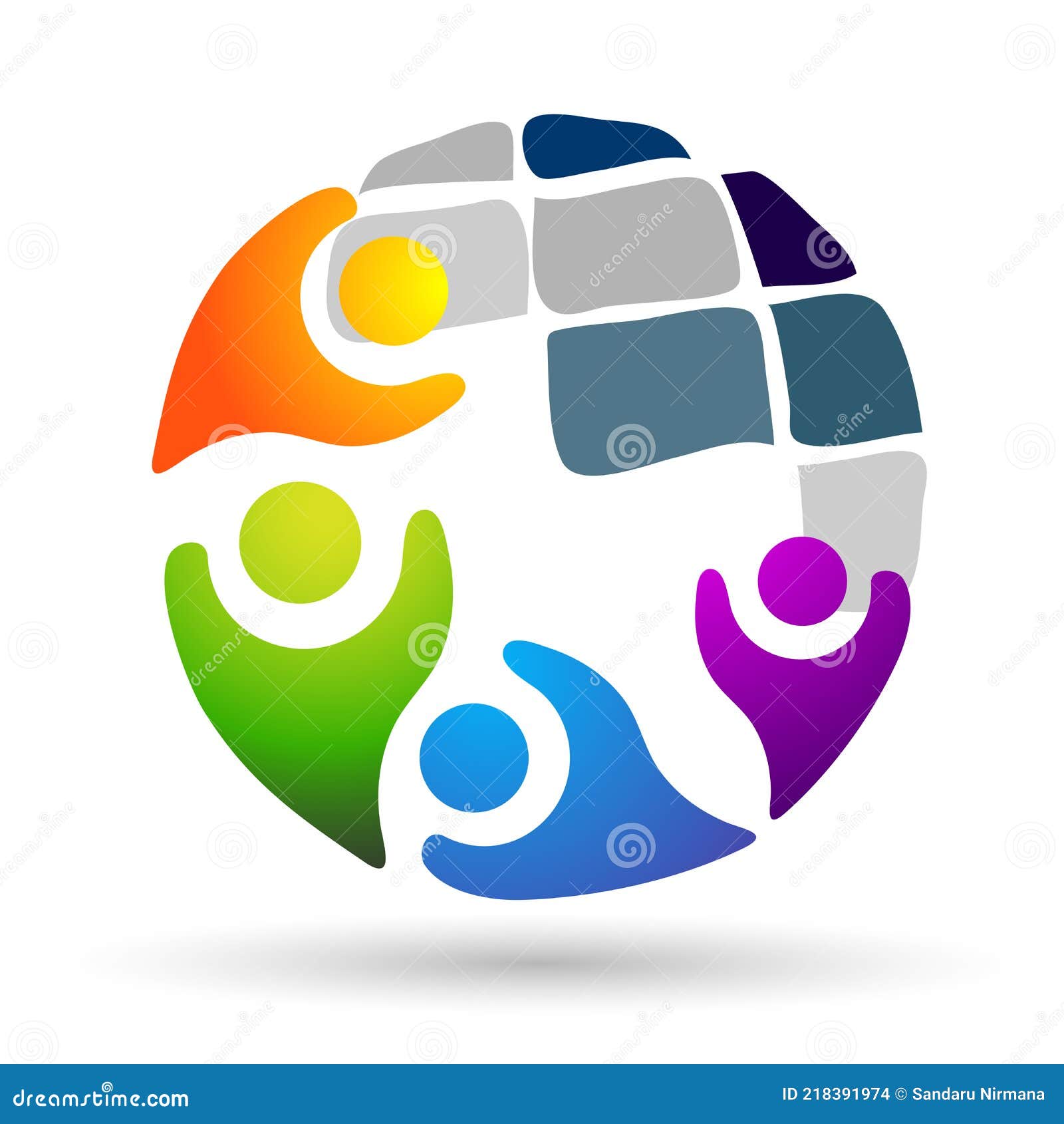 People Globe Team Work Logo Partnership Education Celebration Group ...
