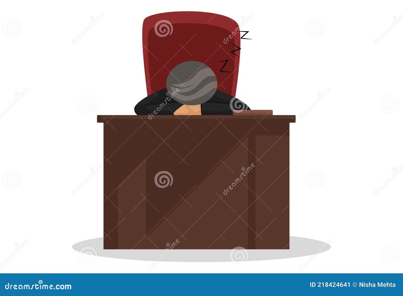 Sleeping Judge Cartoon Character | CartoonDealer.com #135363941