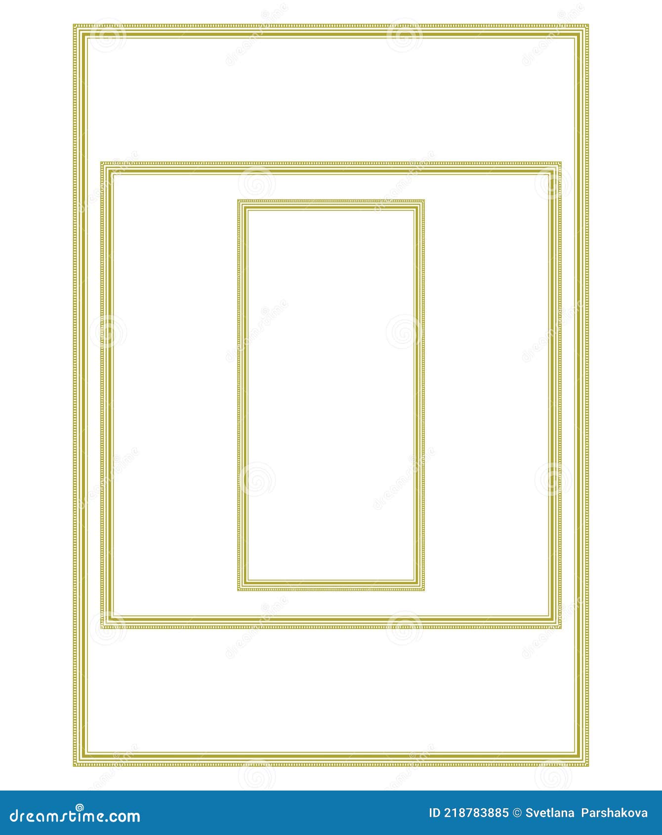 Set of Simple Rectangular Frames. Stock Vector - Illustration of square ...