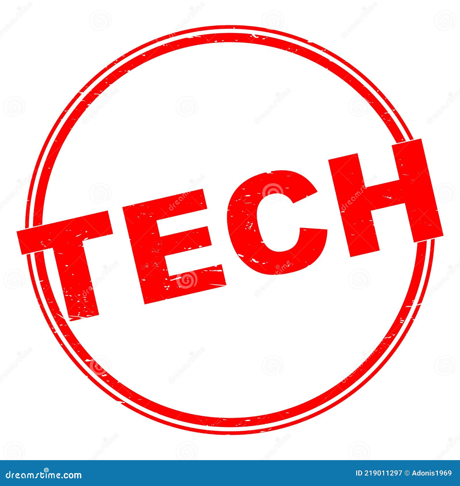 Tech red stamp stock illustration. Illustration of audience - 219011297