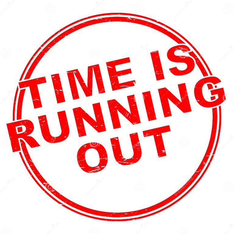 Time is running out stamp stock illustration. Illustration of render ...