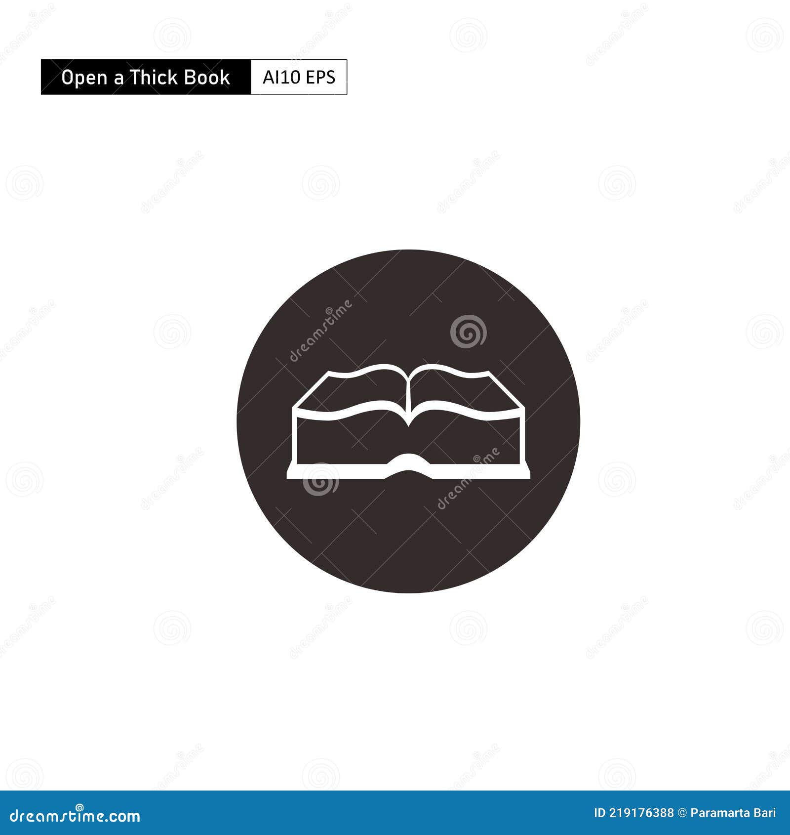 An open thick book stock illustration. Illustration of background ...