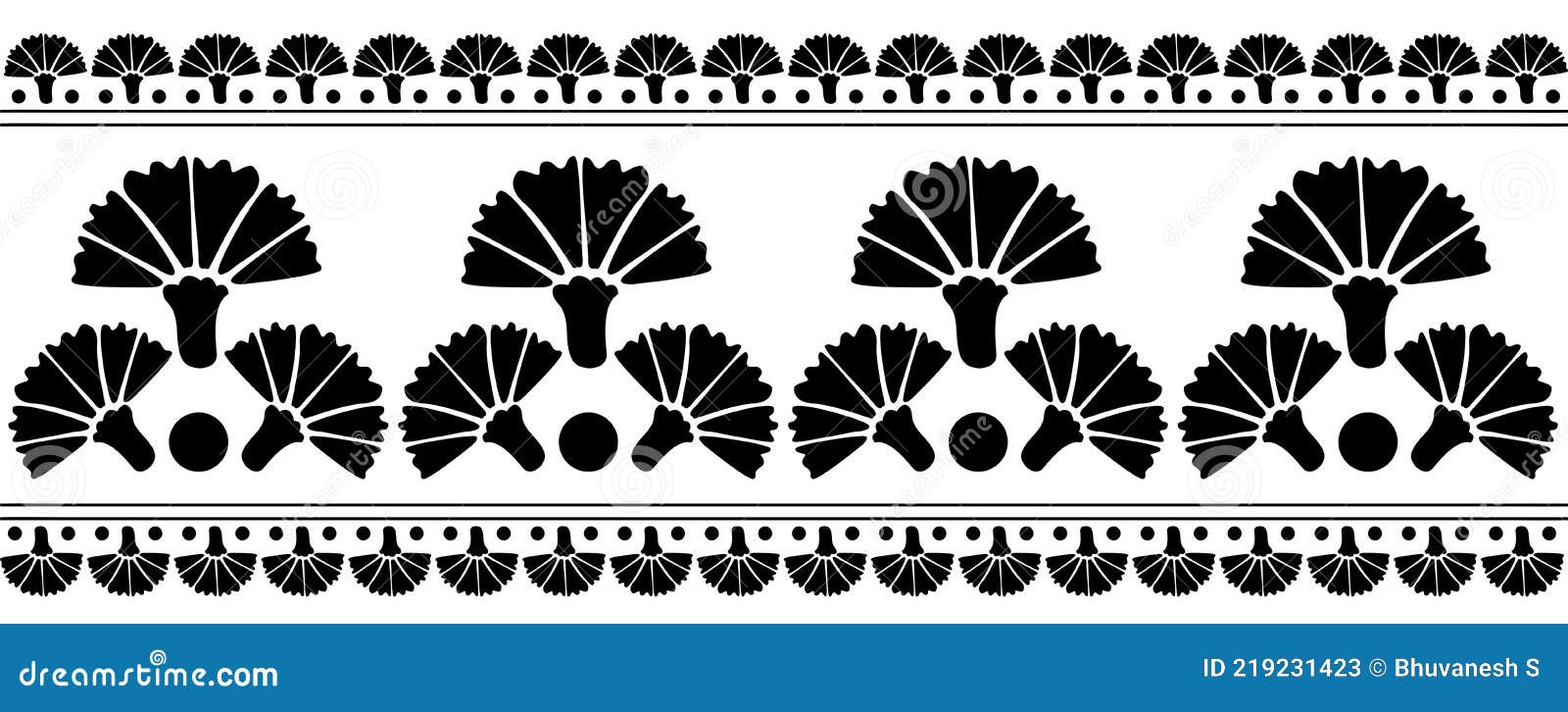 Saree Borders Designs Vector