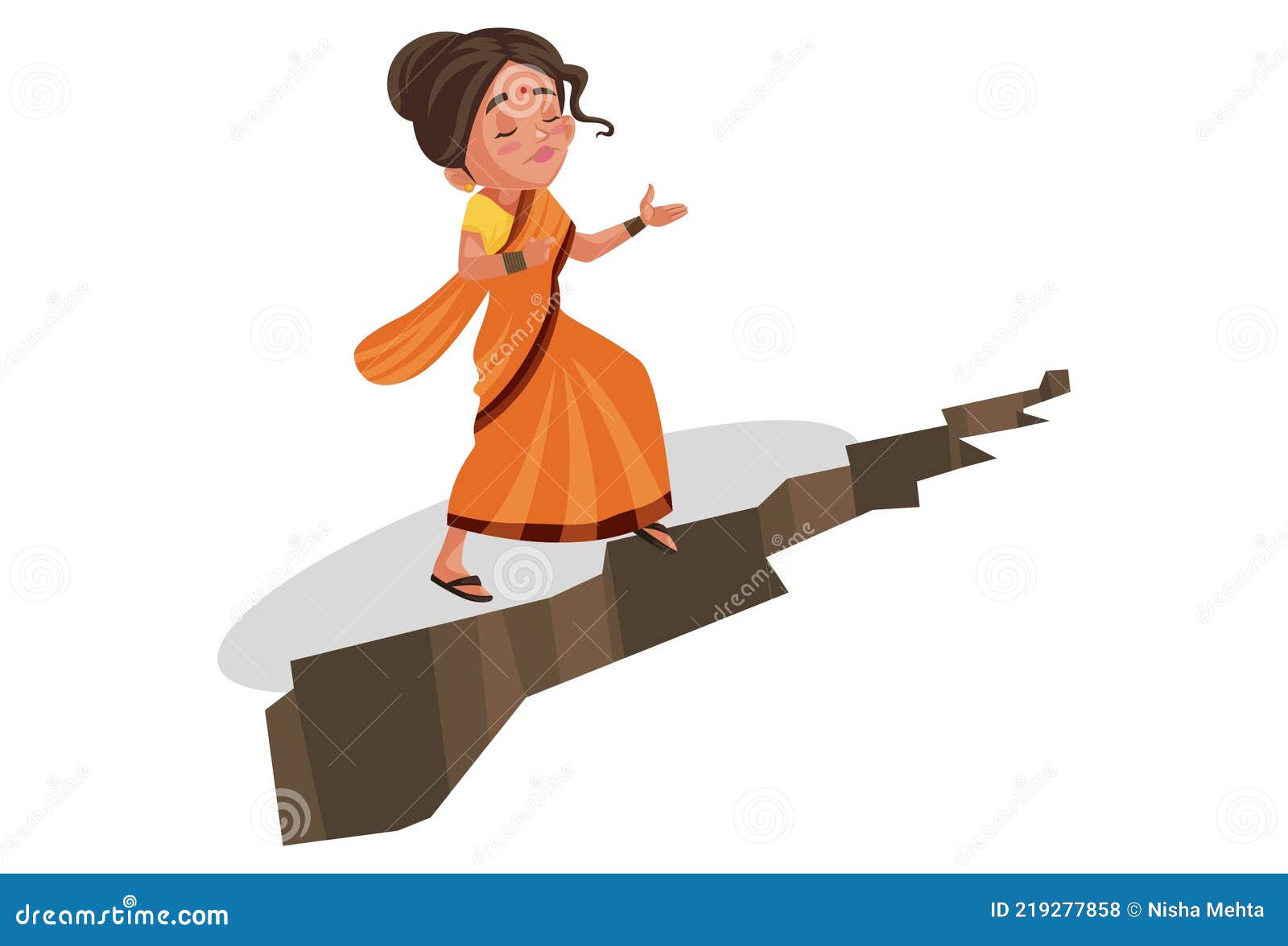 Goddess Sita Vector Cartoon Illustration | CartoonDealer.com #219277859