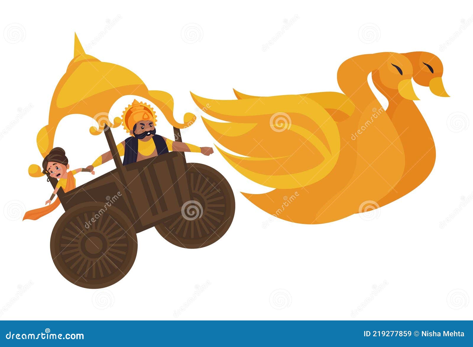 Goddess Sita Vector Cartoon Illustration | CartoonDealer.com #219277876