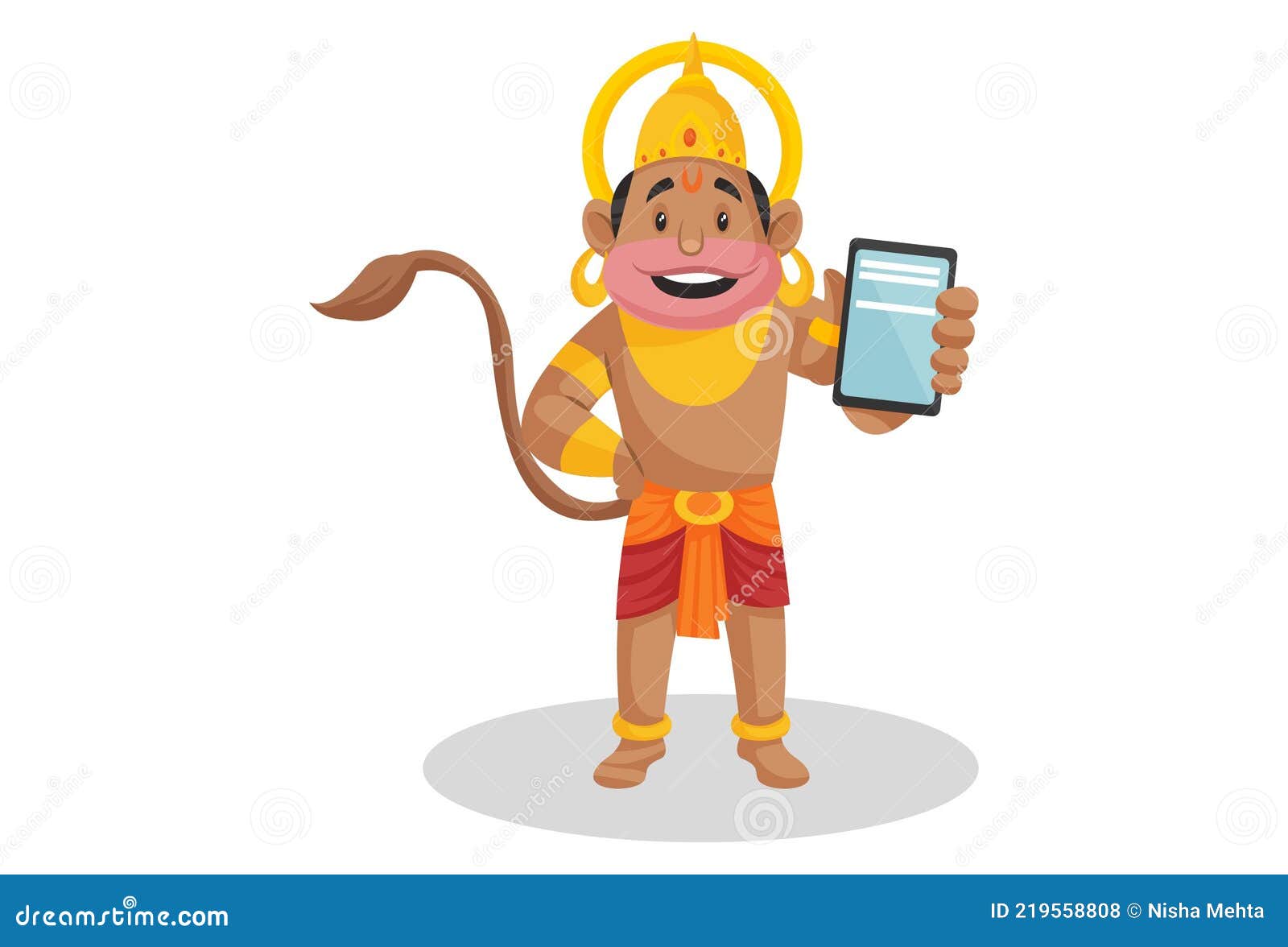 Hanuman Showing Lord Rama And Sita Cartoon Vector | CartoonDealer.com ...