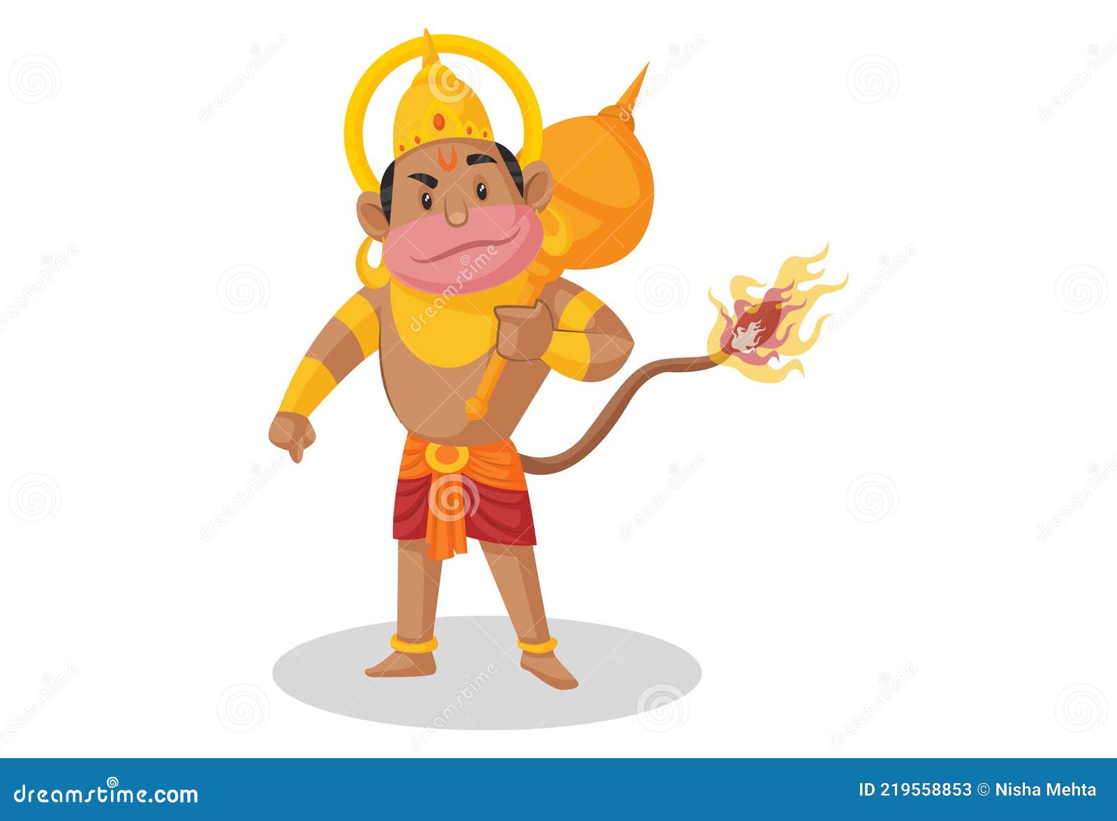 Lord Hanuman Vector Cartoon Illustration | CartoonDealer.com #219558853