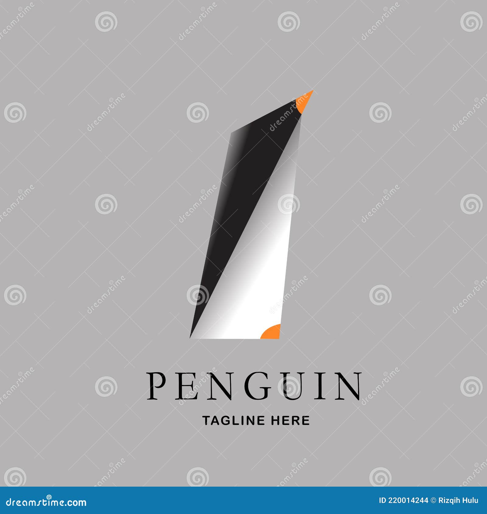 Simple square penguin logo stock vector. Illustration of suitable ...