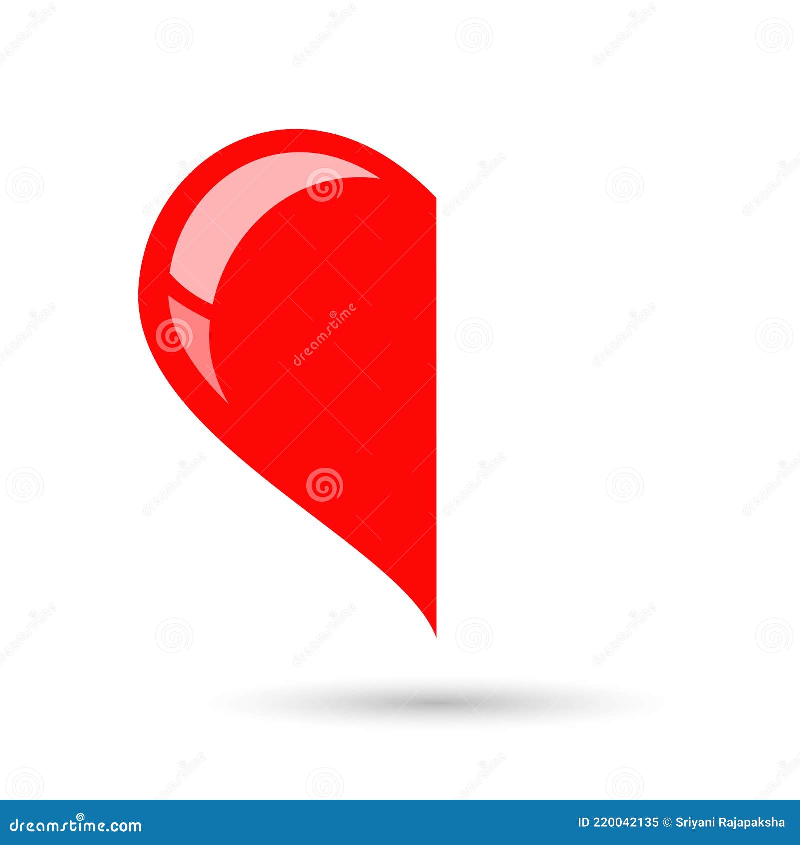 Abstract Half Heart Illustration Vector Icon for Love Valentine Couple ...