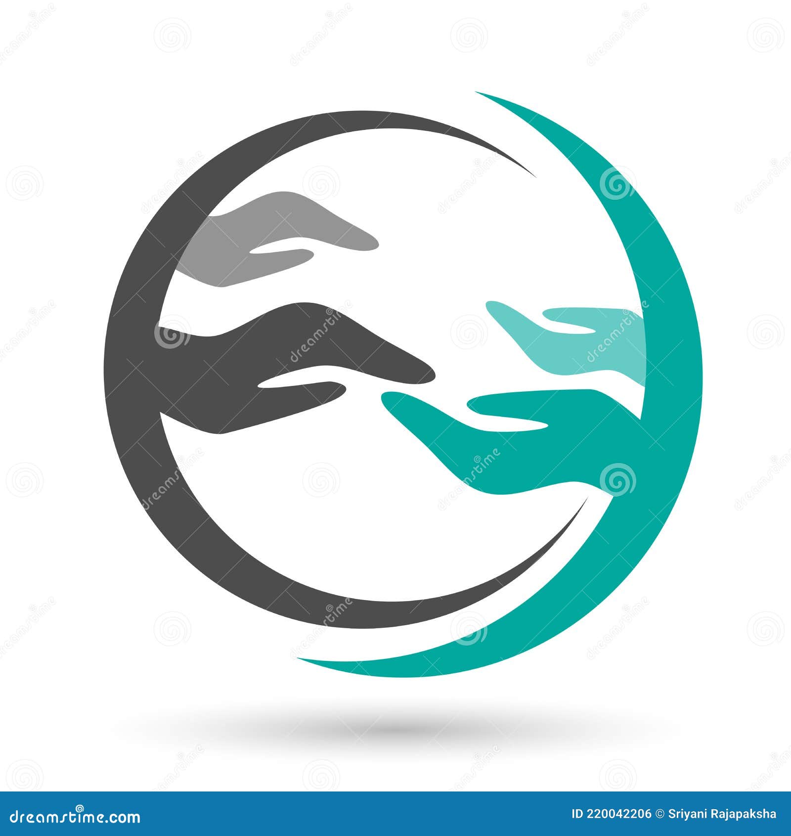 Helping Hands Logo Icon Illustration Abstract Vector Sign Flat Simple ...