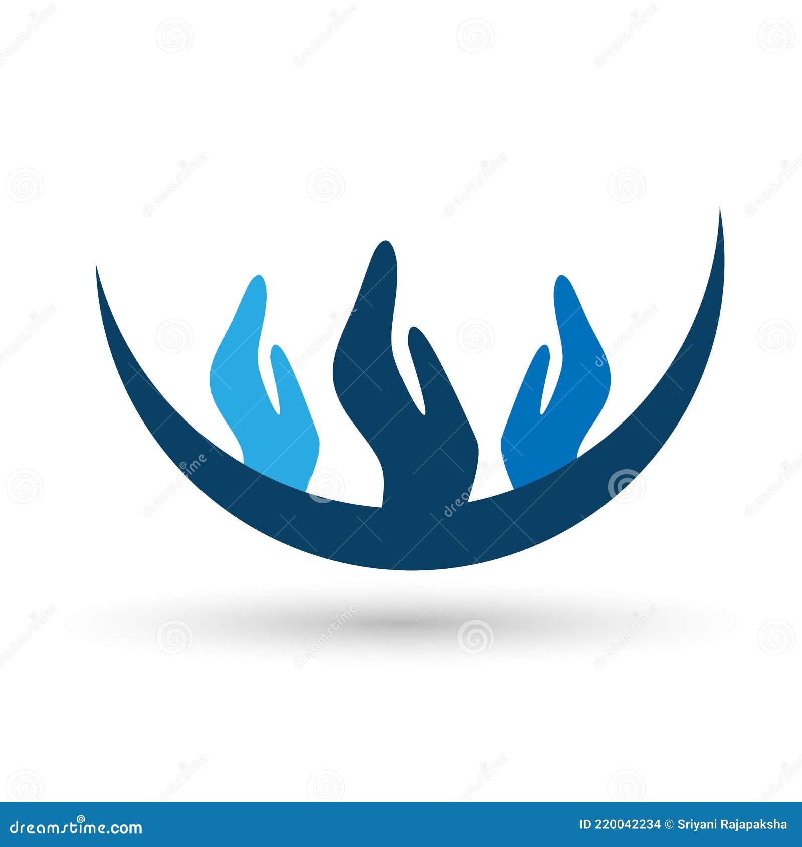 Helping Hands Logo Icon Illustration Abstract Vector Sign Flat Simple ...