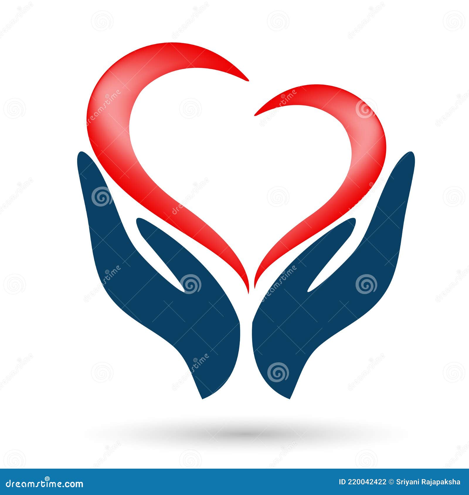 Heart Care Hands Medical Health Care People Life Hand Hold Out Line ...