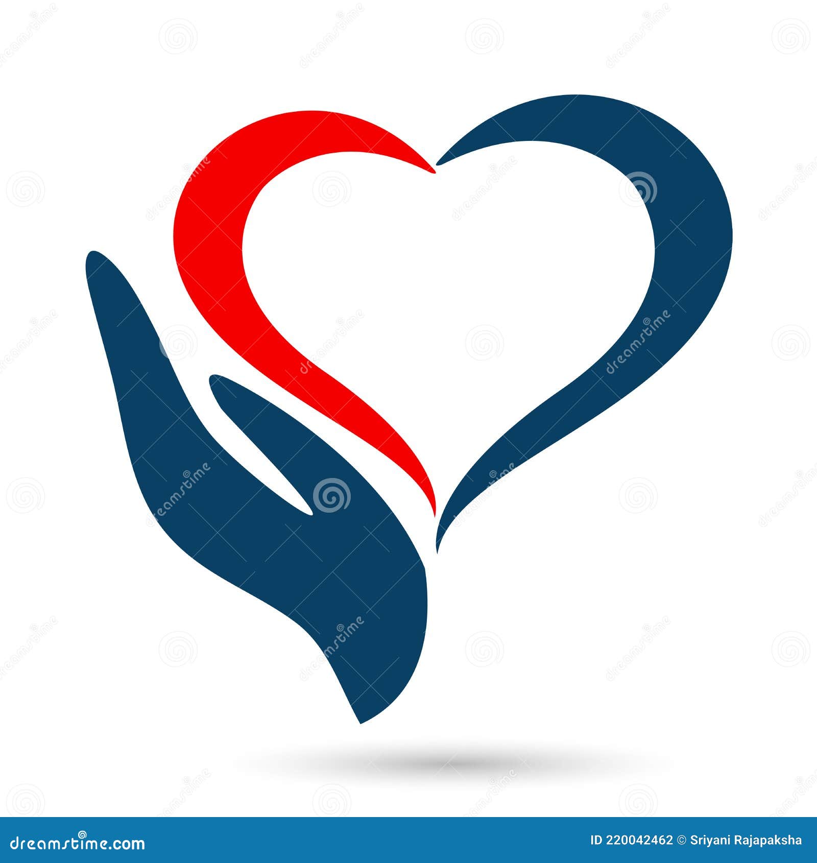 Heart Care Hands Medical Health Care People Life Hand Hold Out Line ...