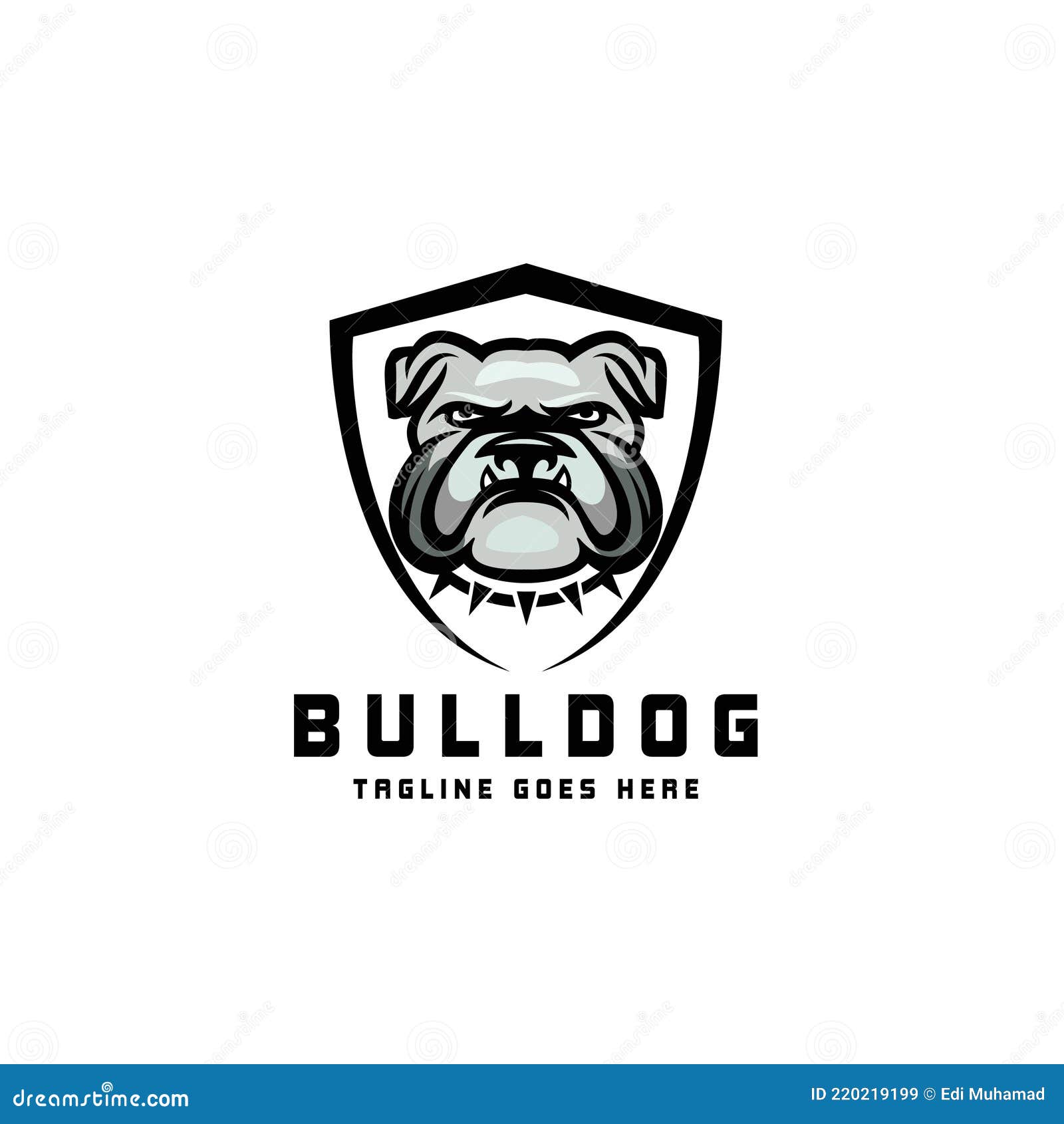 Bulldog Logo Bigdog stock vector. Illustration of breed - 220219199