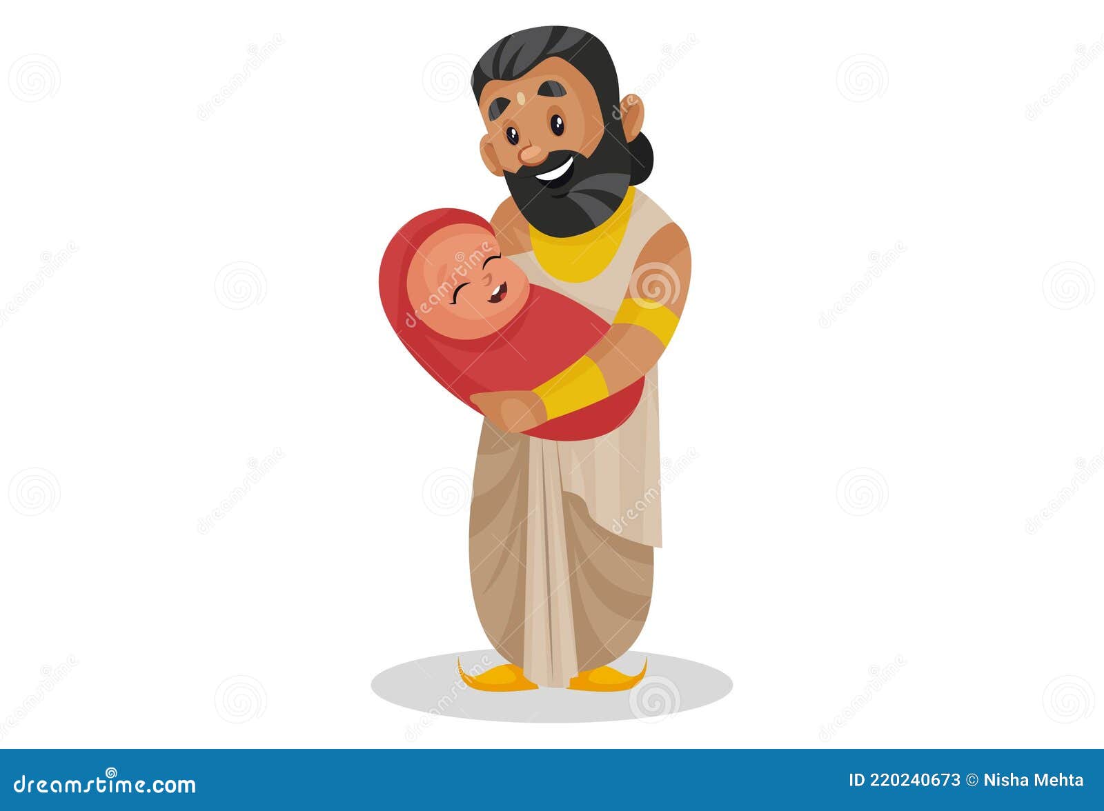 King Janaka Vector Cartoon Illustration | CartoonDealer.com #220240688