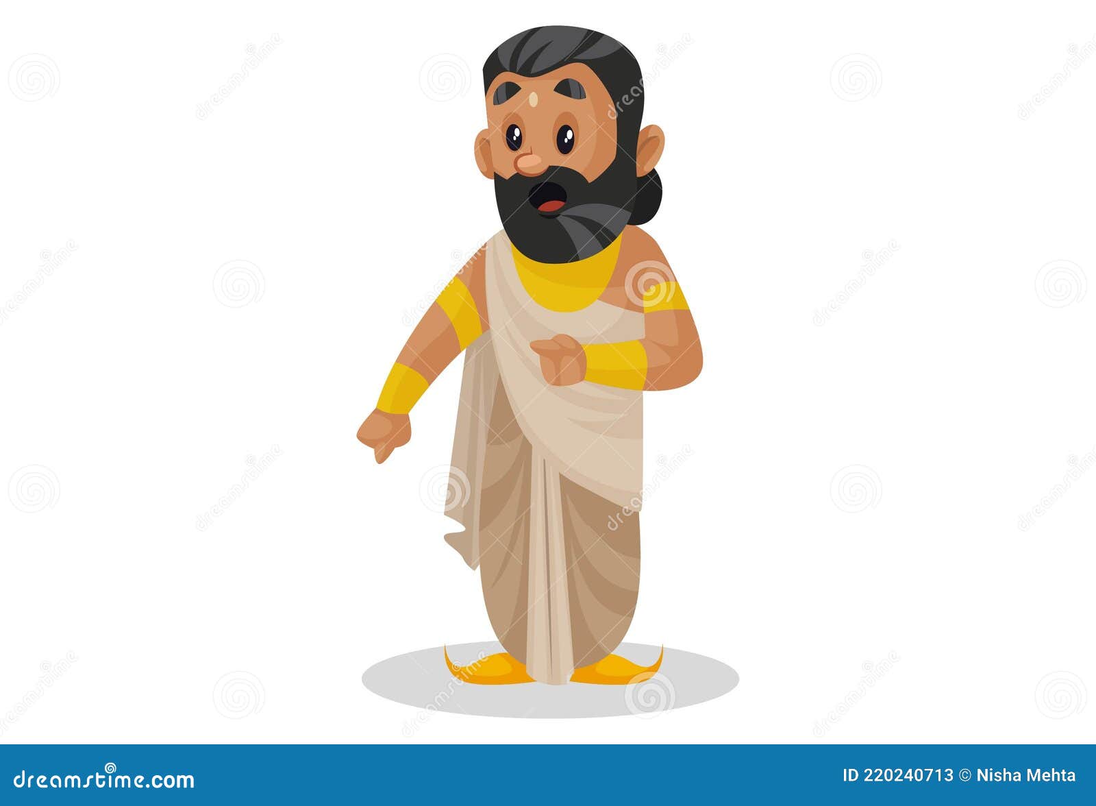 King Janaka Vector Cartoon Illustration | CartoonDealer.com #220240698