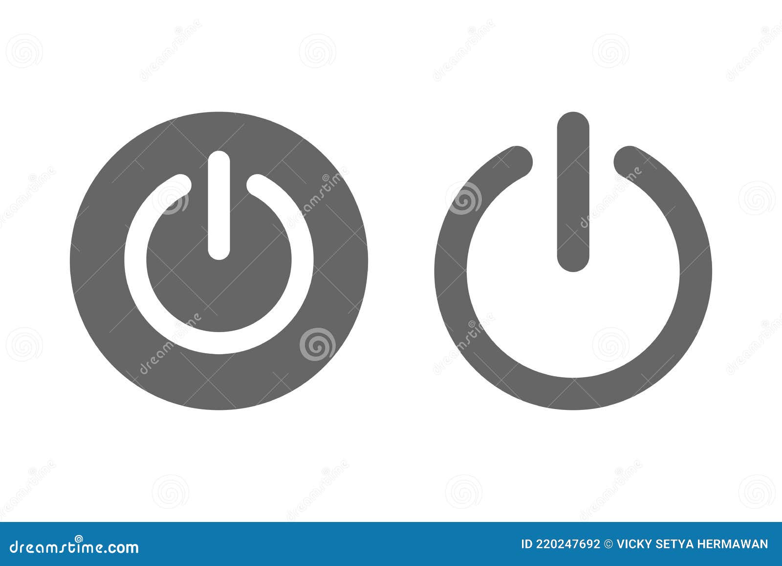 Shut Down Power on or Off Logo Icon Vector Illistration Stock Vector ...