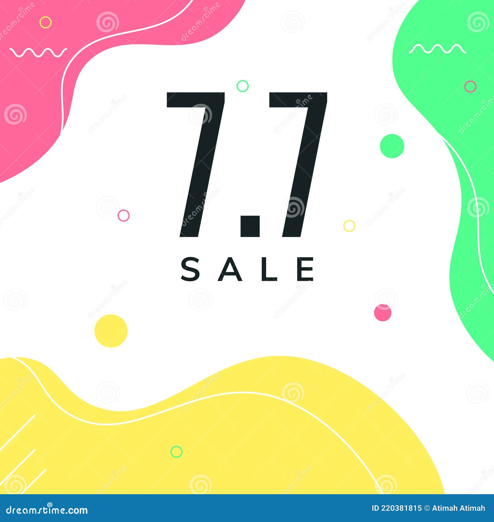 7.7 Sale Banner for Your Social Media Stock Vector - Illustration of ...