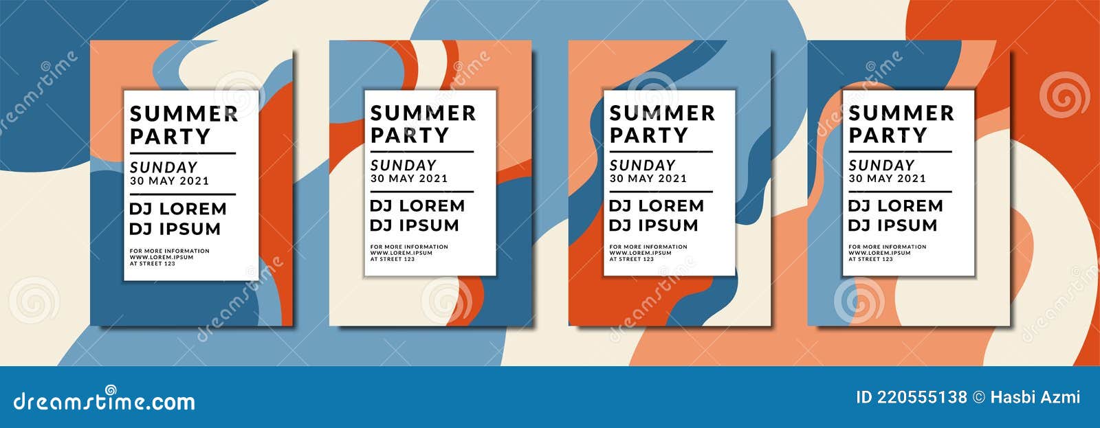 Beautiful Summer Party Abstract Poster Stock Vector - Illustration of ...