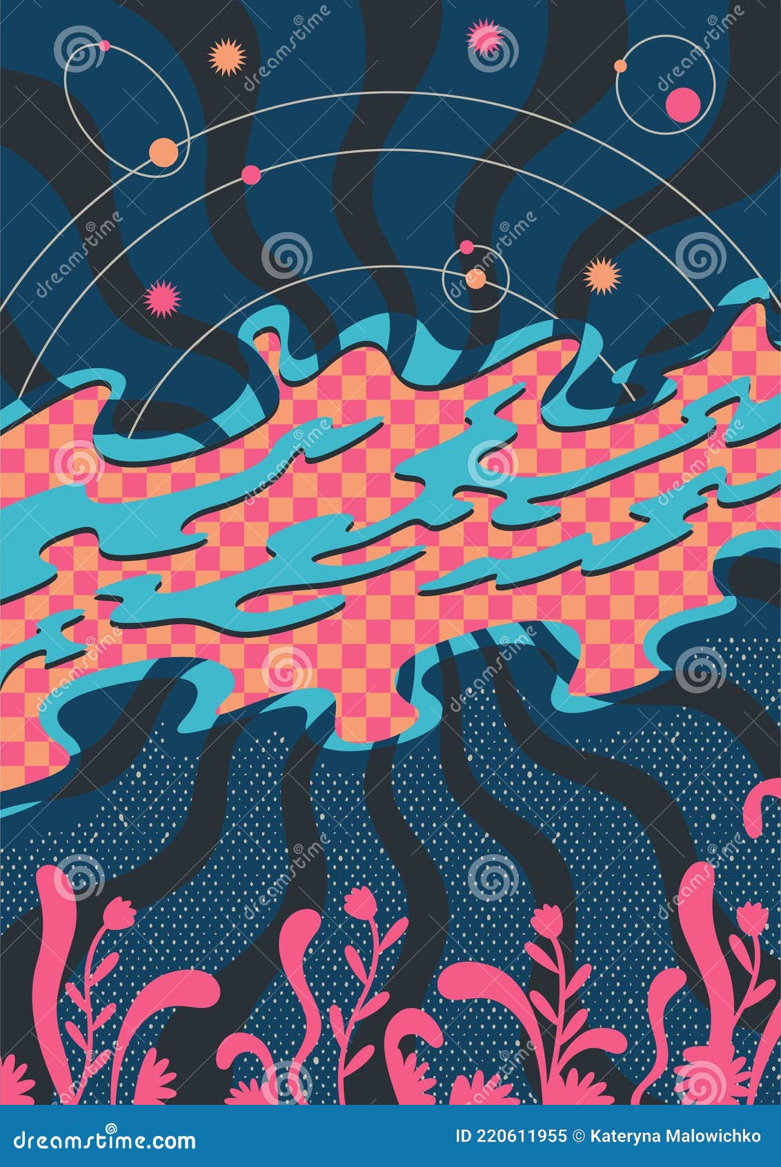 Abstract Psychedelic Background Vector Illustration Stock Vector ...