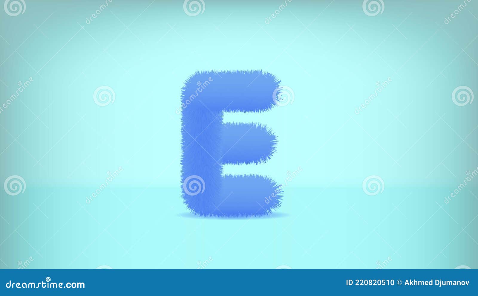 Fluffy English Letter E for Background Stock Illustration ...