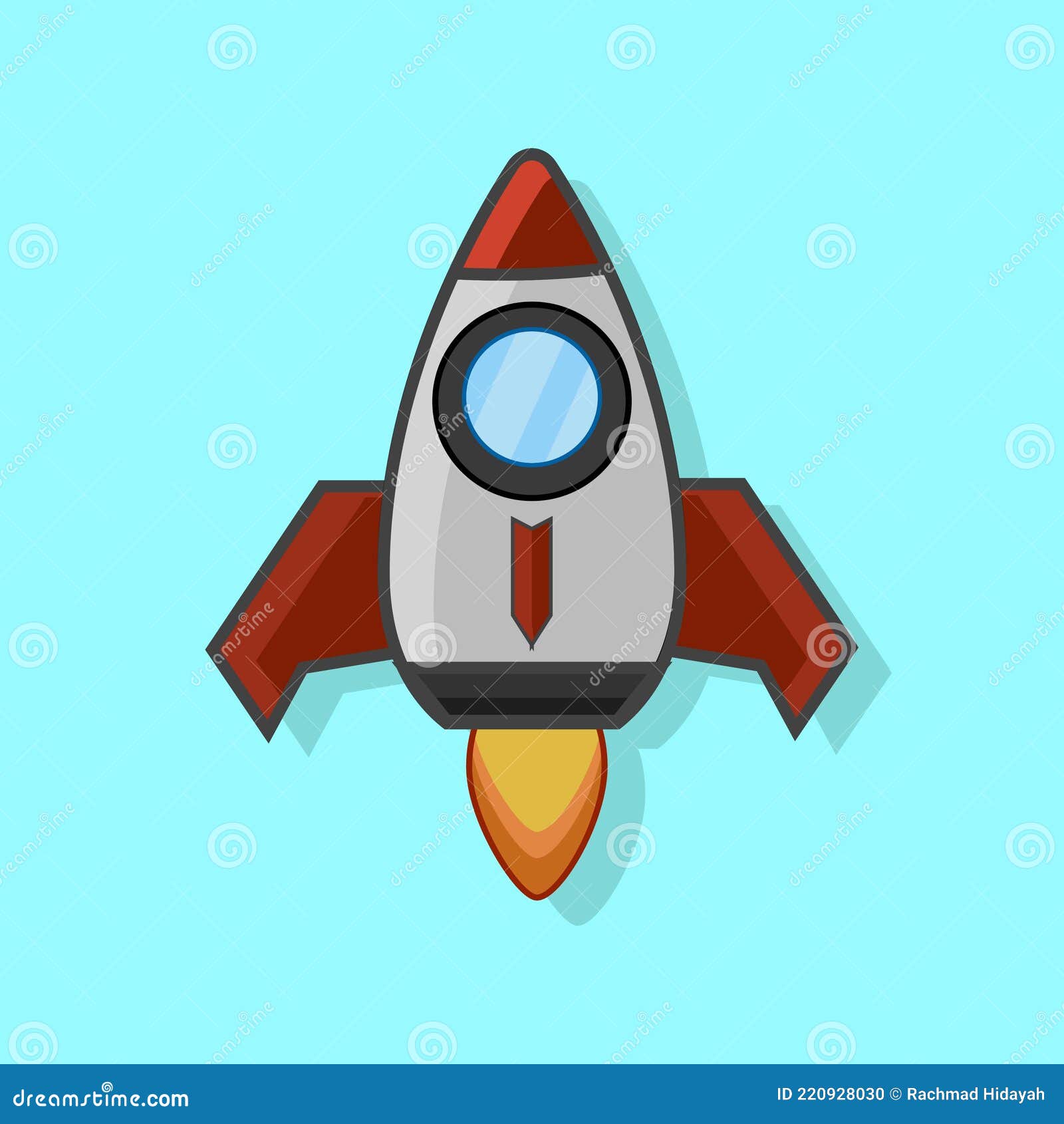 Rocket concept.Basic RGB stock illustration. Illustration of cloud ...