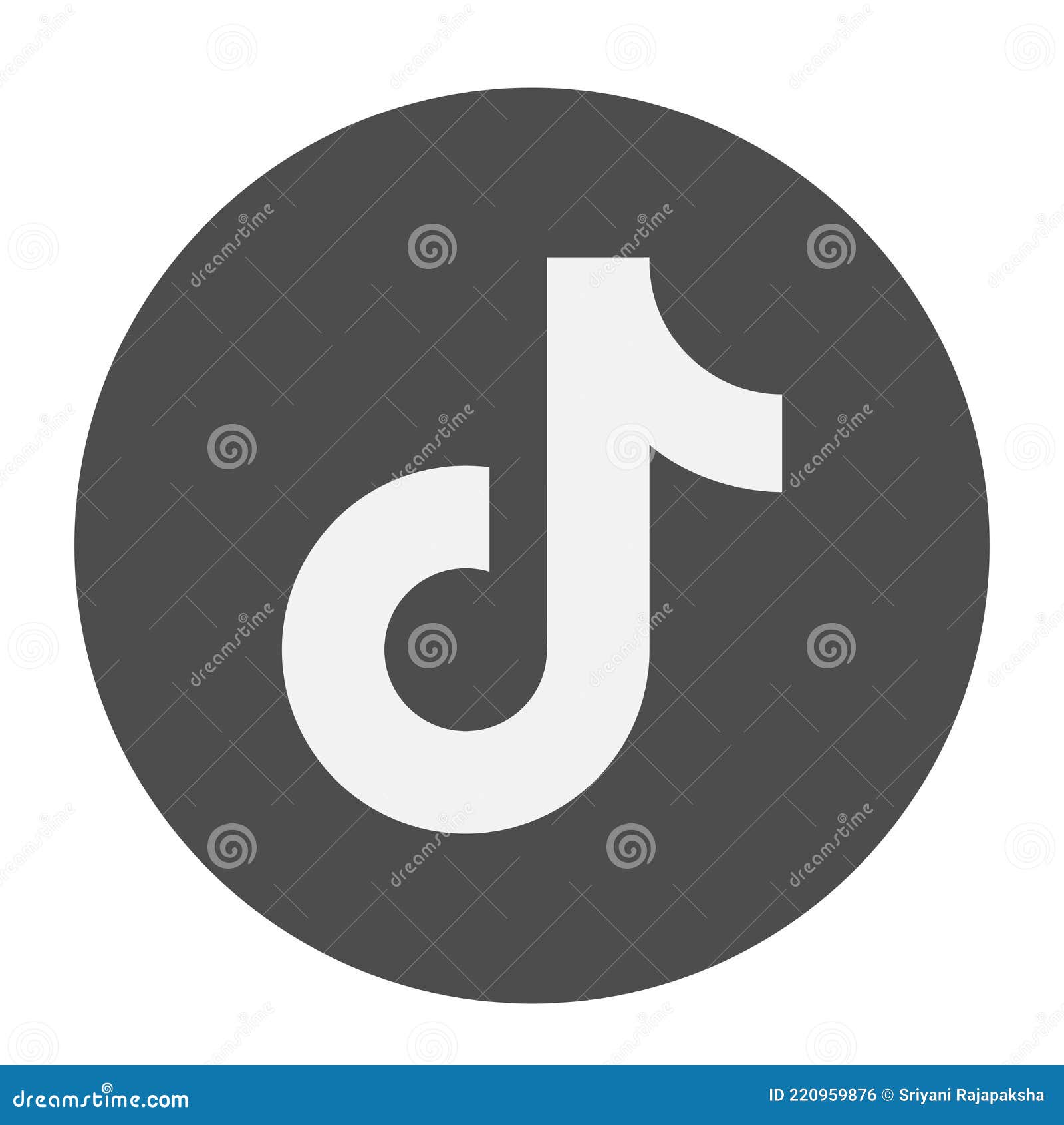 Tik Tok Popular Social Media Logo Icon Abstract Vector Flat Simple ...