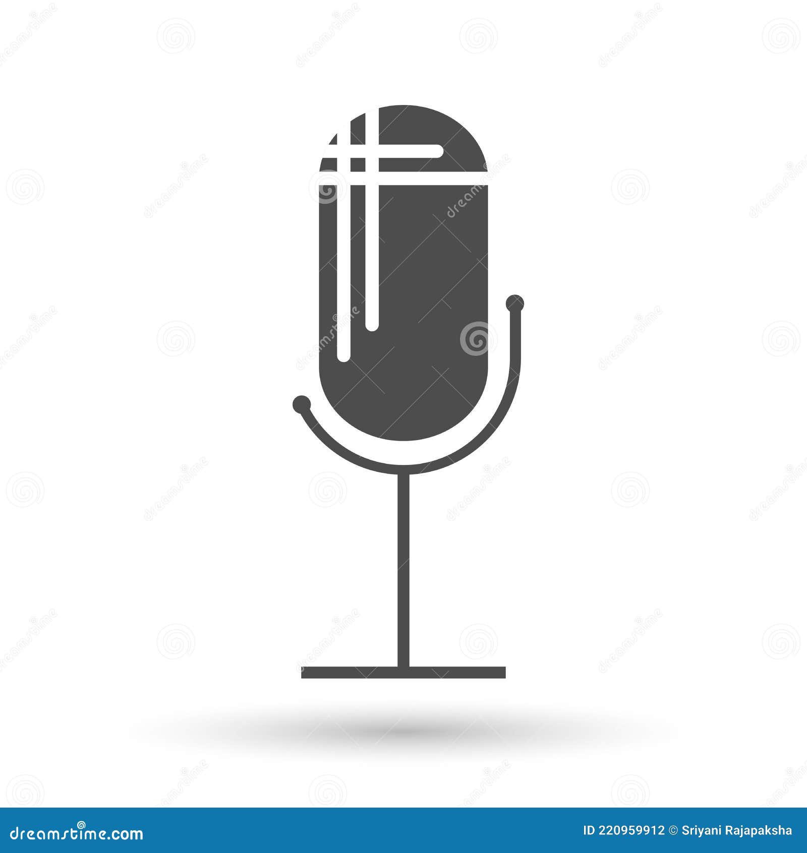 Abstract Microphone Podcast Digital Radio Audio Table Broadcast Record ...