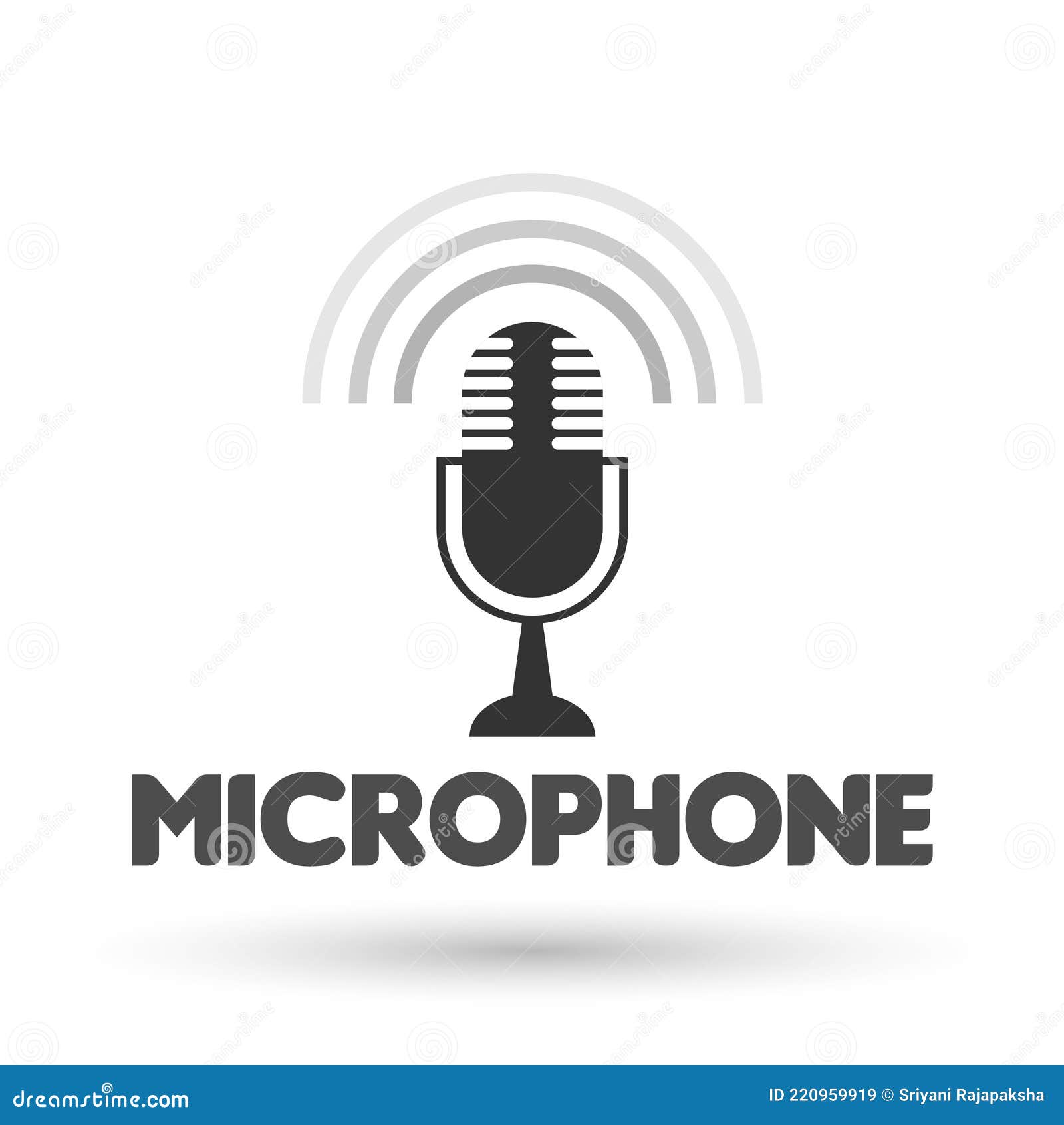 Abstract Microphone Podcast Digital Radio Audio Table Broadcast Record ...