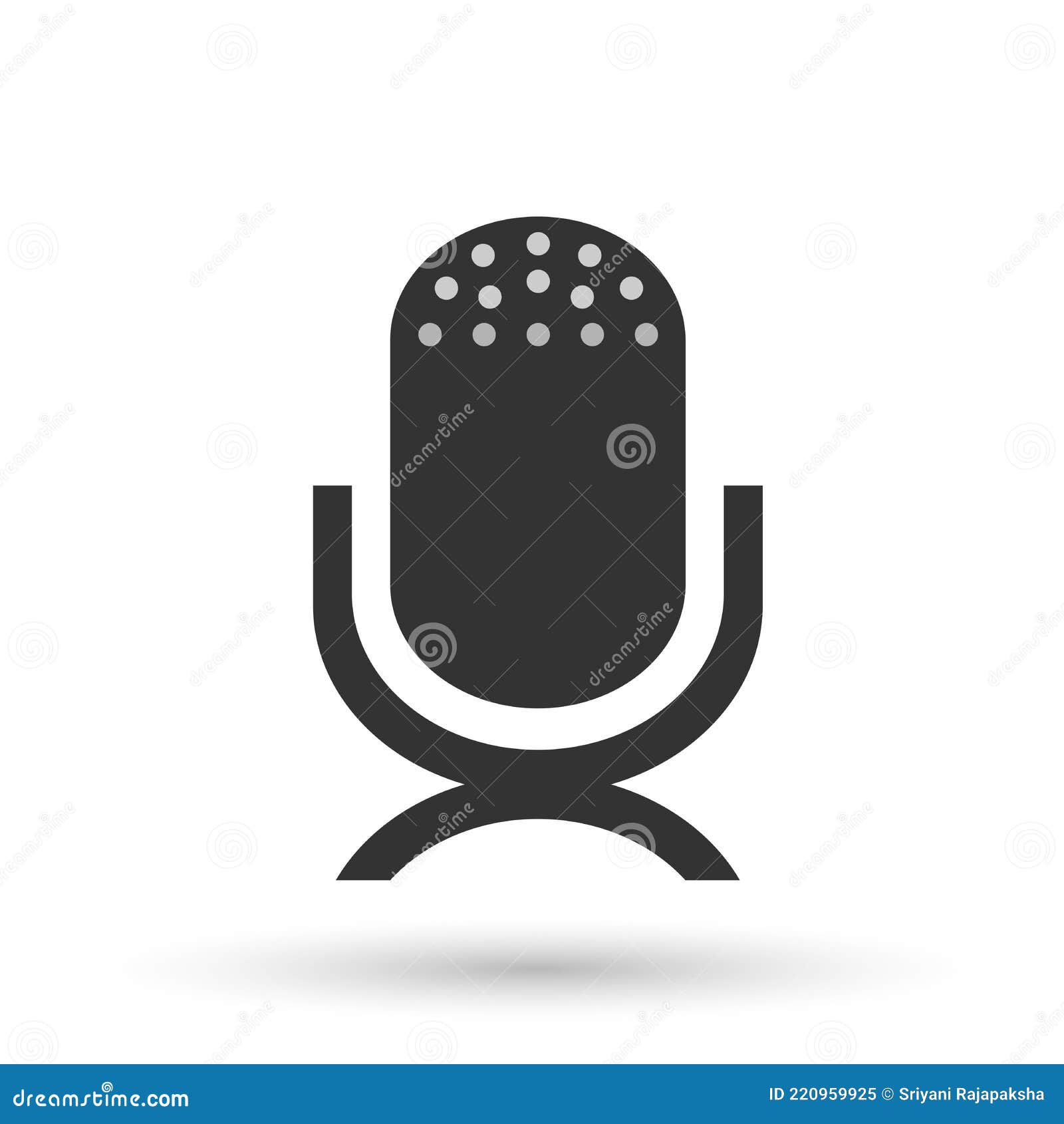 Abstract Microphone Podcast Digital Radio Audio Table Broadcast Record ...